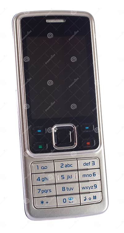 Modern Silver Mobile Phone, Isolated Stock Photo - Image of silver ...
