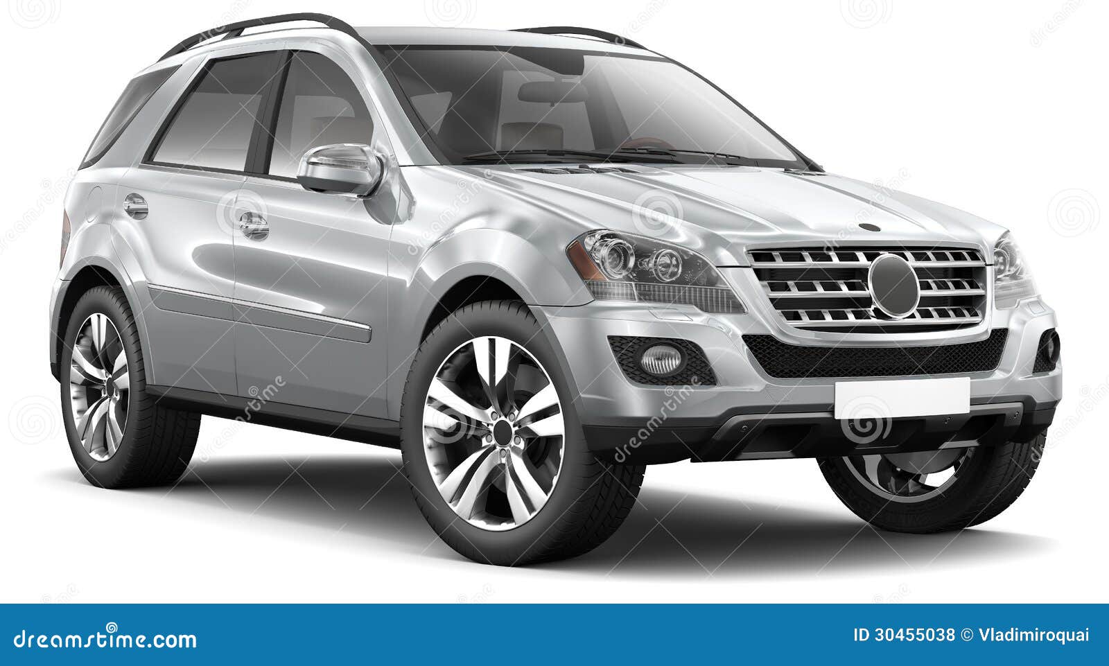 Modern Silver Suv Car Royalty Free Stock Photos - Image: 30455038