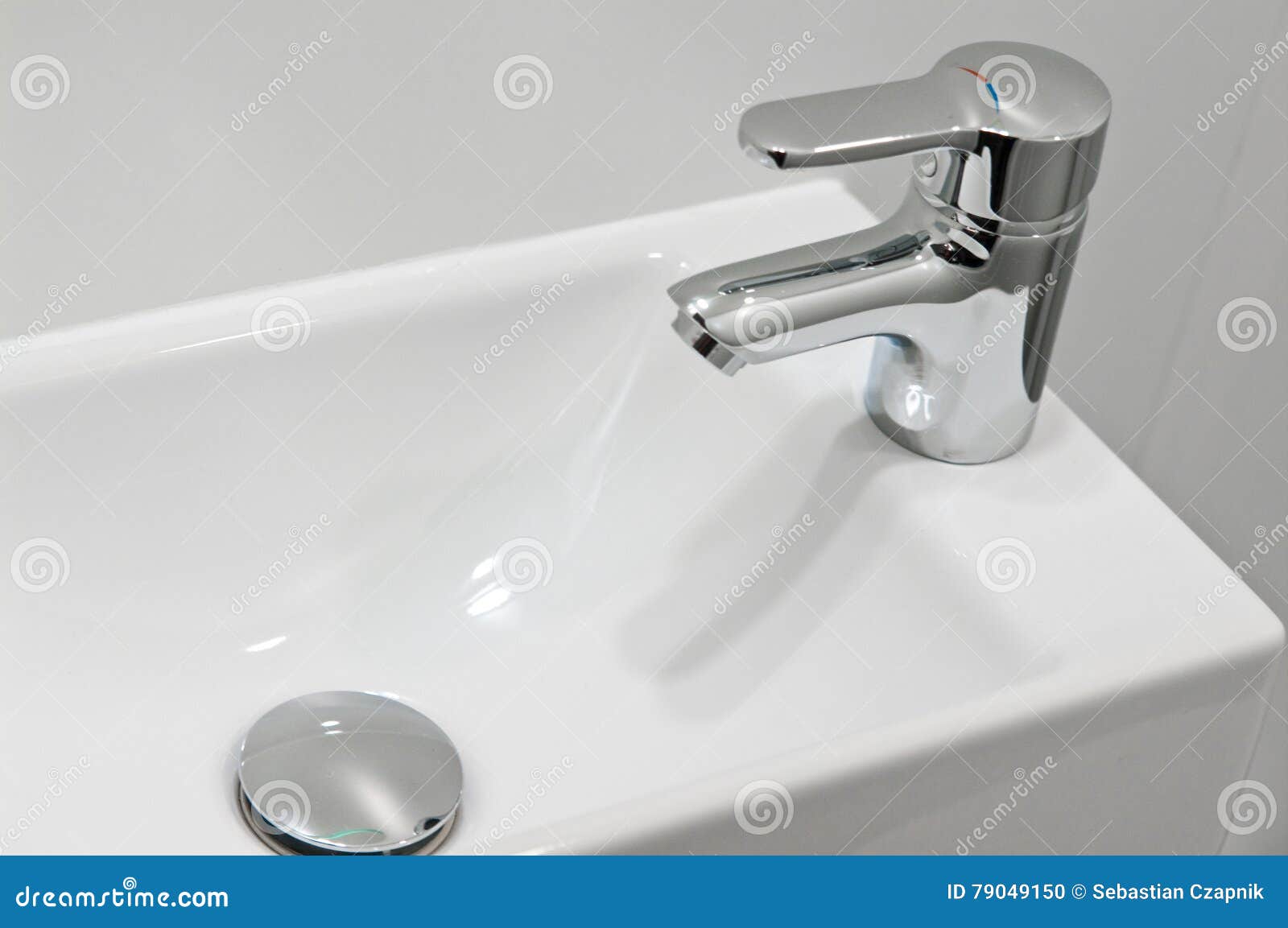 Modern silver tap stock photo. Image of bathroom, details - 79049150