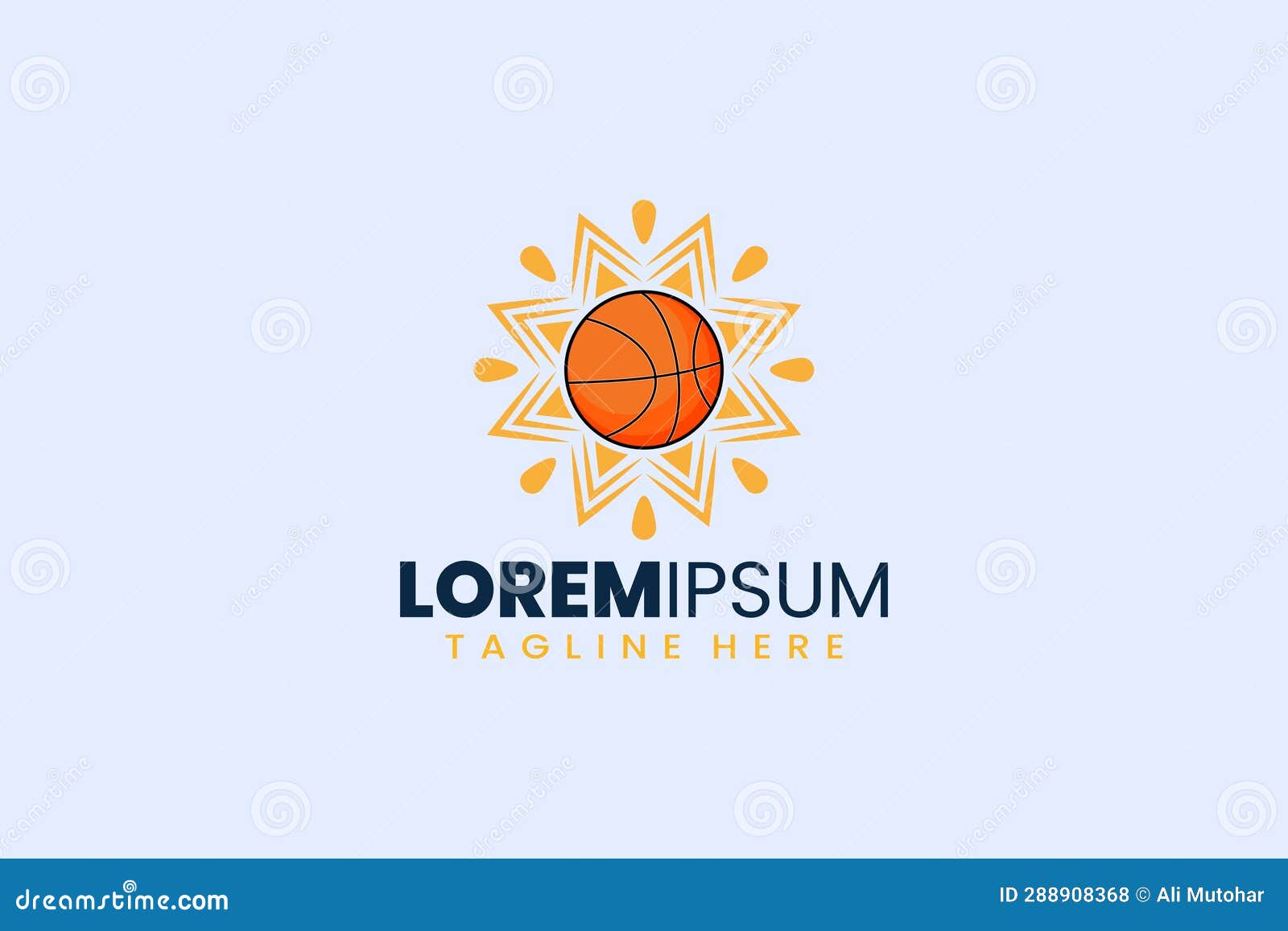 Modern Simple Basketball Sun Logo Icon Template Stock Vector ...