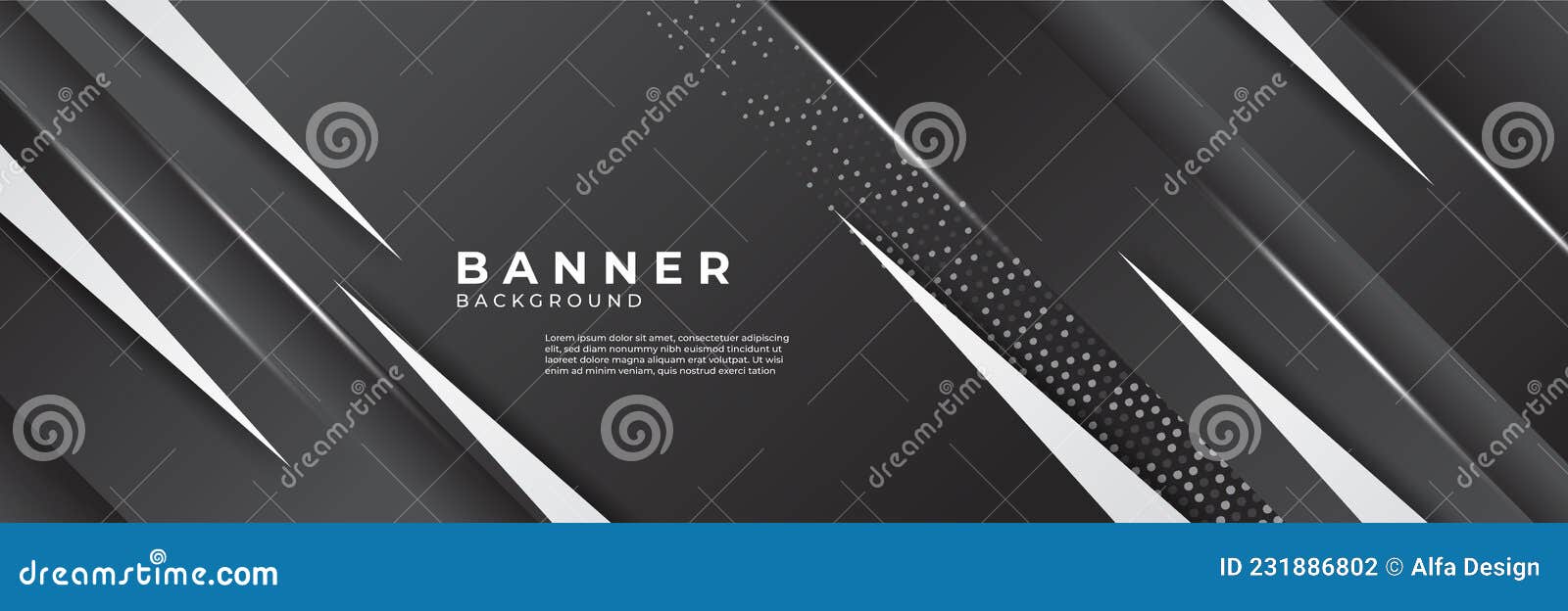 Modern Simple Grey Banner Vector Background Stock Vector - Illustration ...