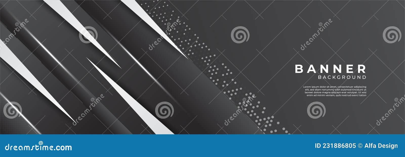 Modern Simple Black Banner Vector Background Stock Vector ...