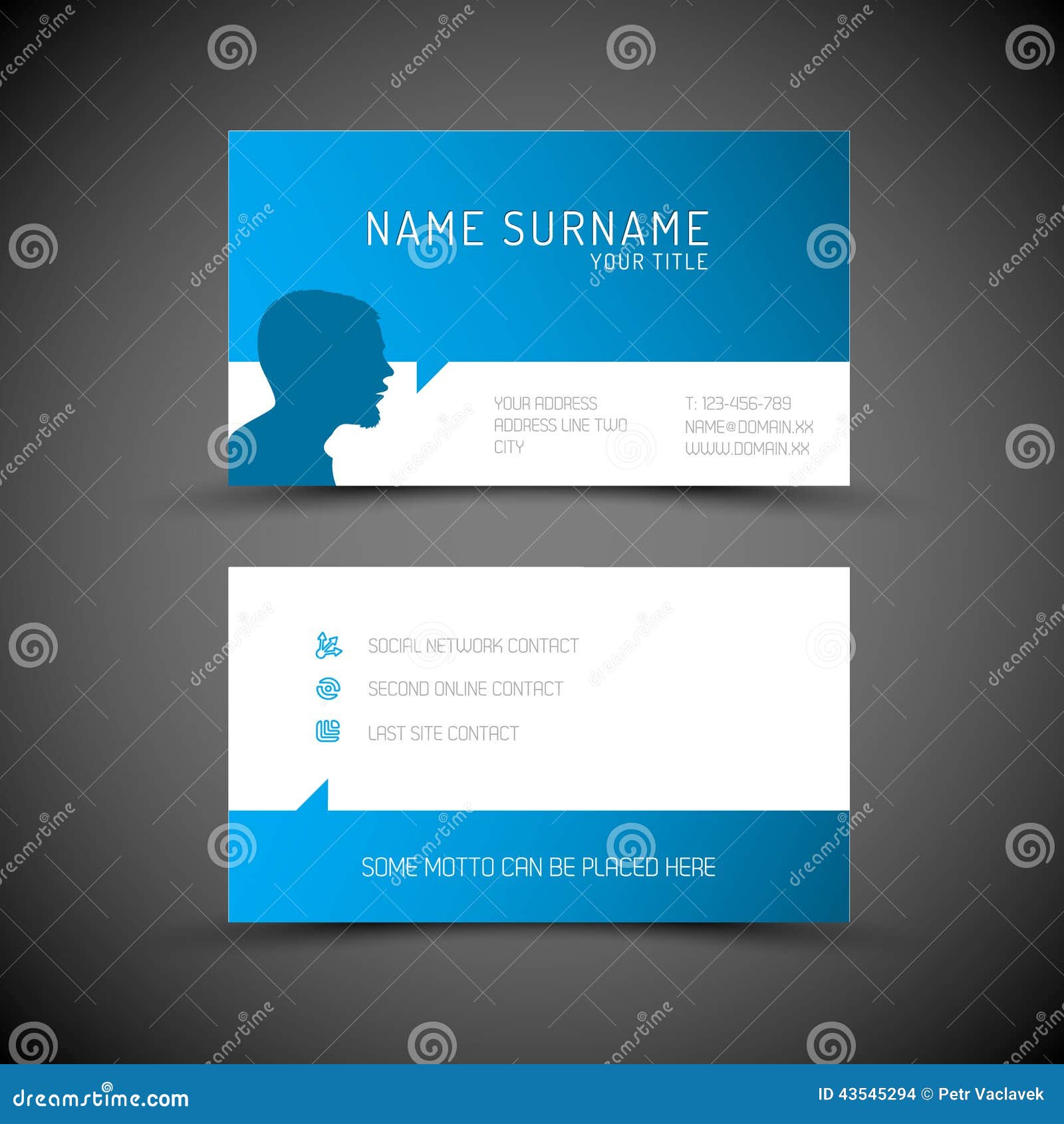 Simple Blue Business Template Stock Illustrations – 198,252 Simple Blue ...