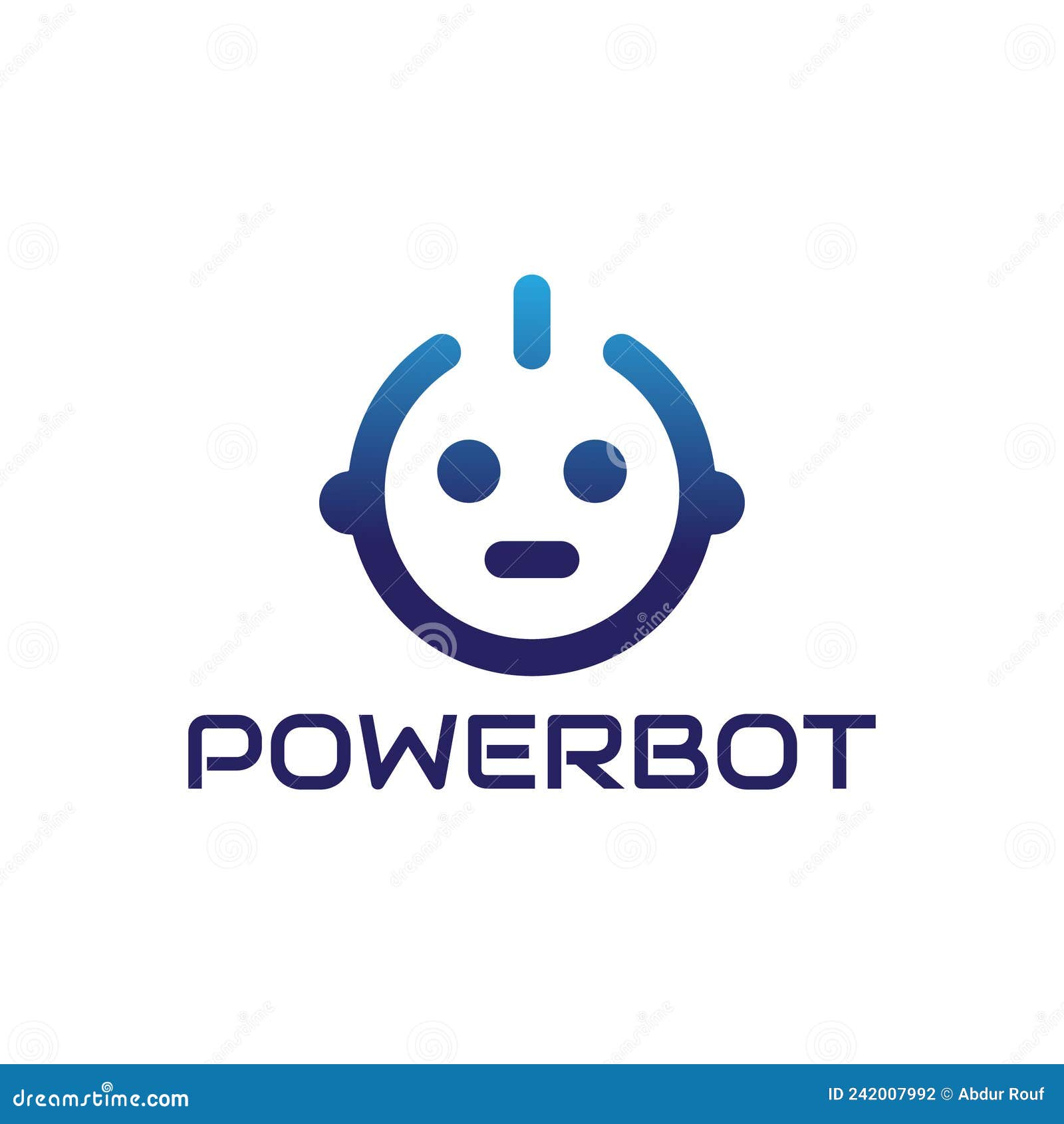 Power Bot Technology Logo Design Stock Vector - Illustration of logo ...