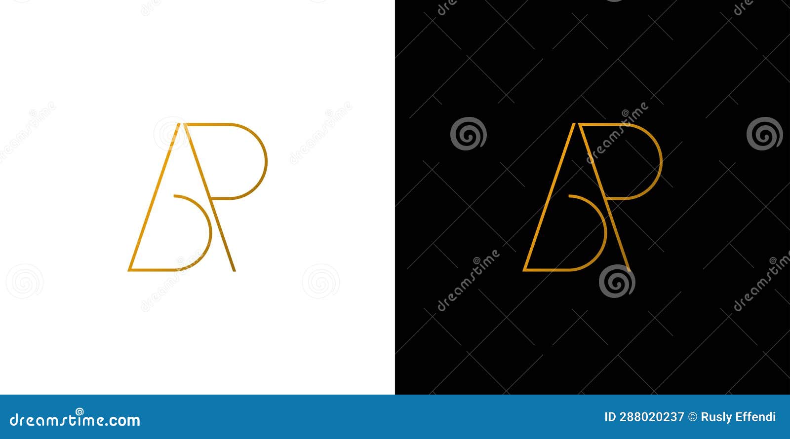 Modern and Luxury BP Logo Design Stock Vector - Illustration of ...