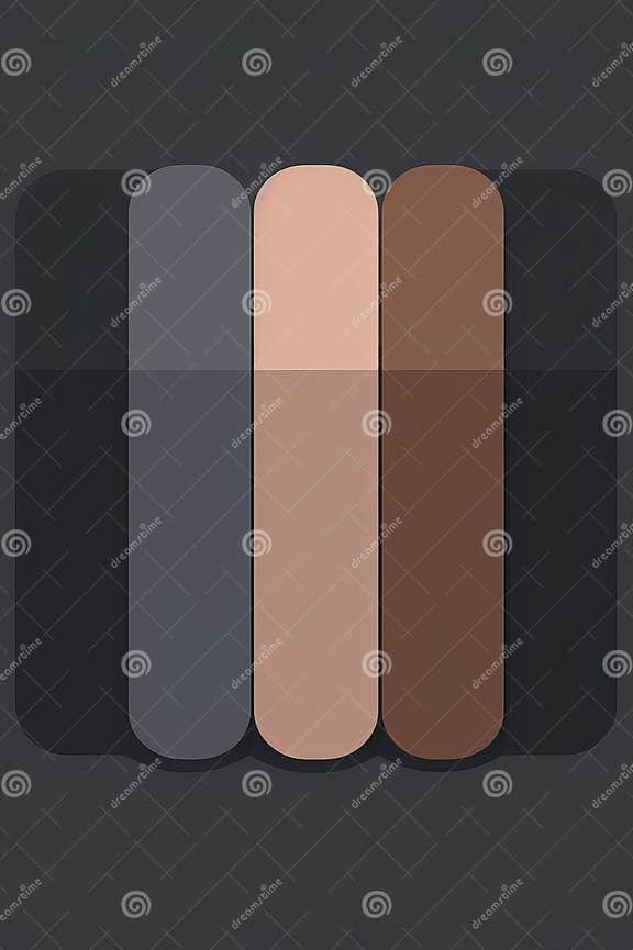 Modern Simple Color Palette with Five Solid Colors on Dark Background ...