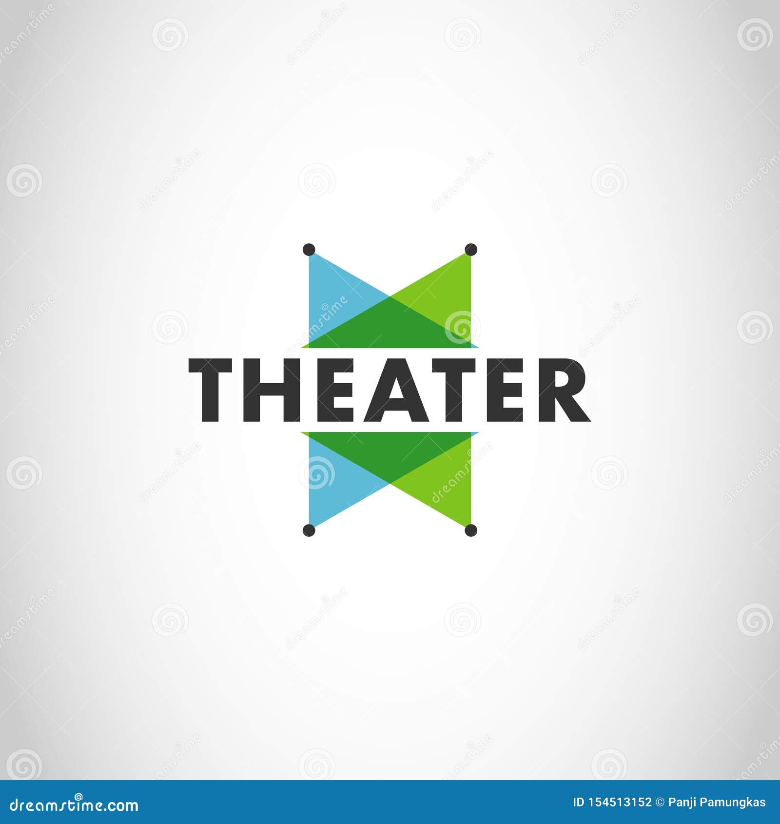 Modern Simple Color Theater Logo Design Stock Illustration ...