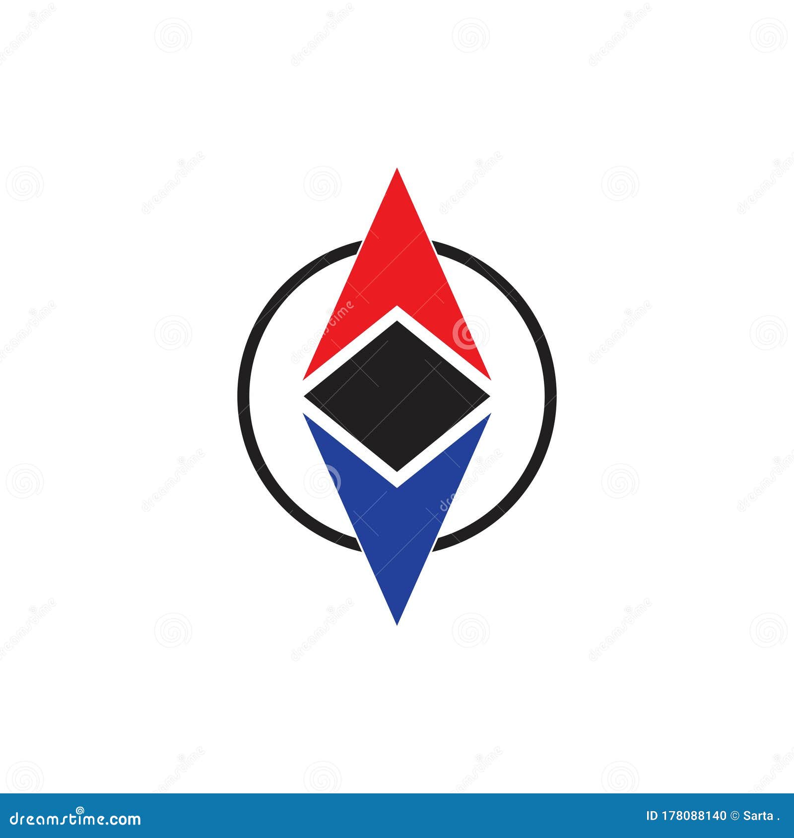 Modern and Simple Compass Logo Template Stock Vector - Illustration of ...