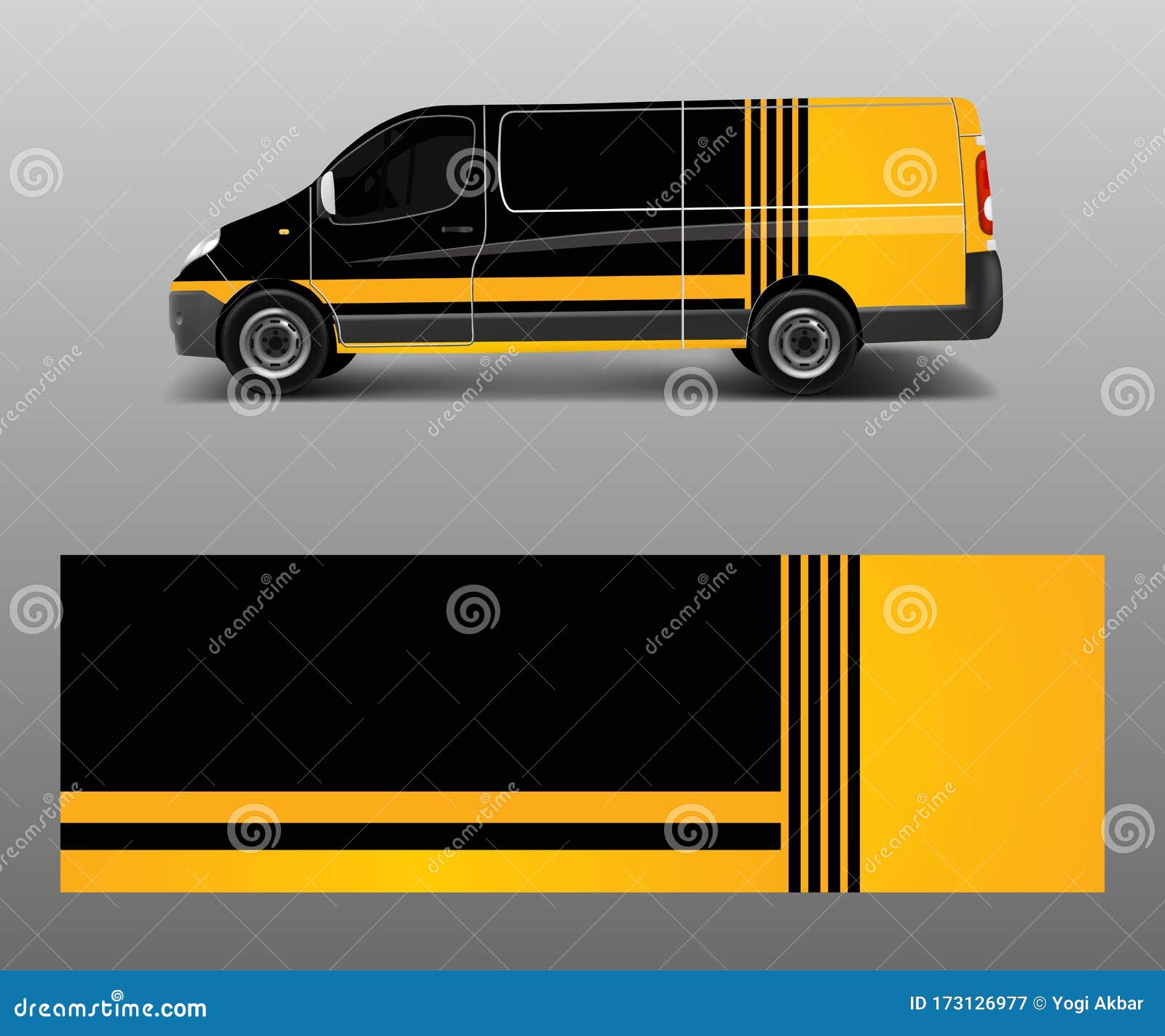 Modern Simple Design for Van Graphics Vinyl Wrap Template Vector Stock ...