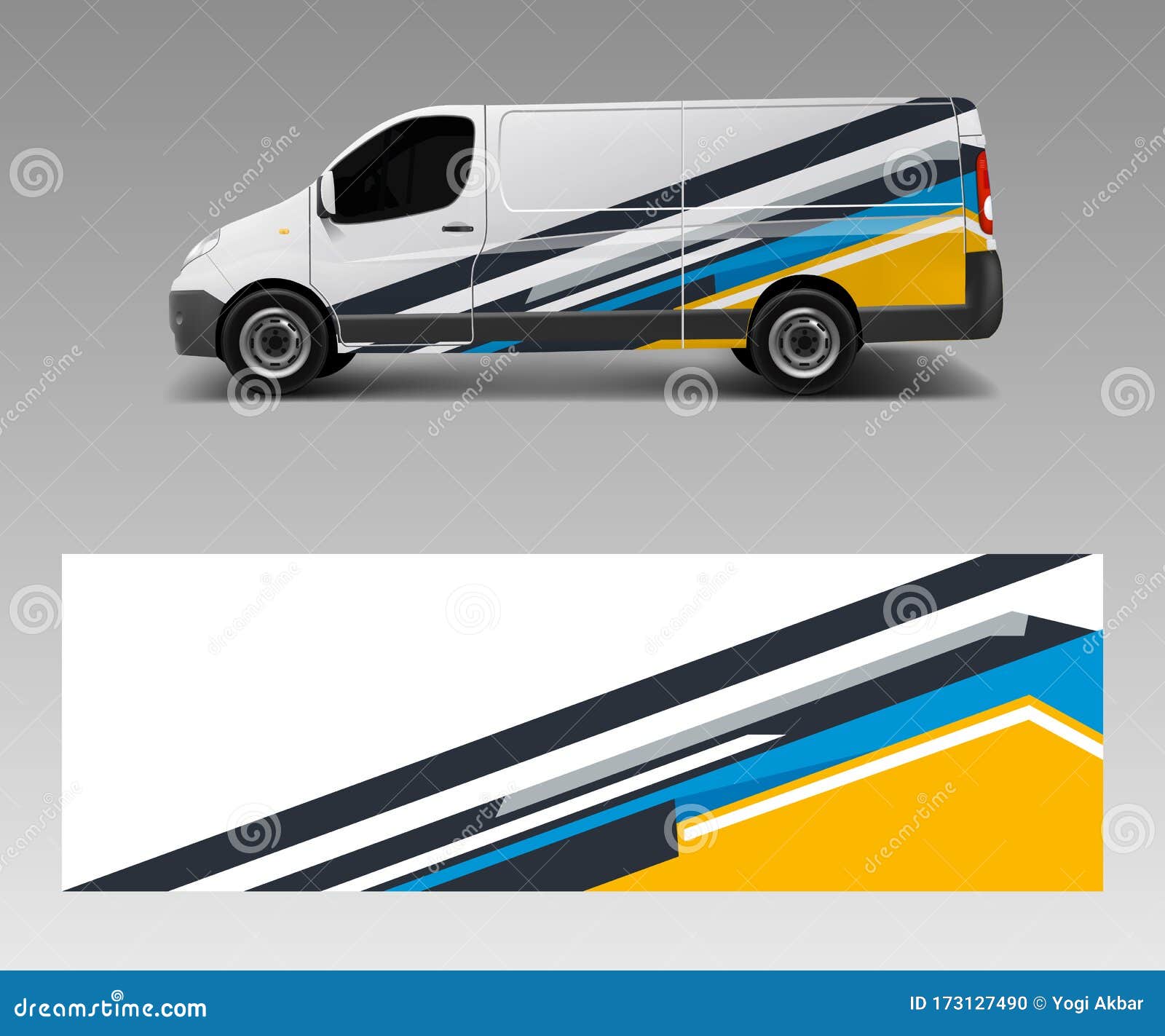 Modern Simple Design for Van Graphics Vinyl Wrap Template Vector Stock ...