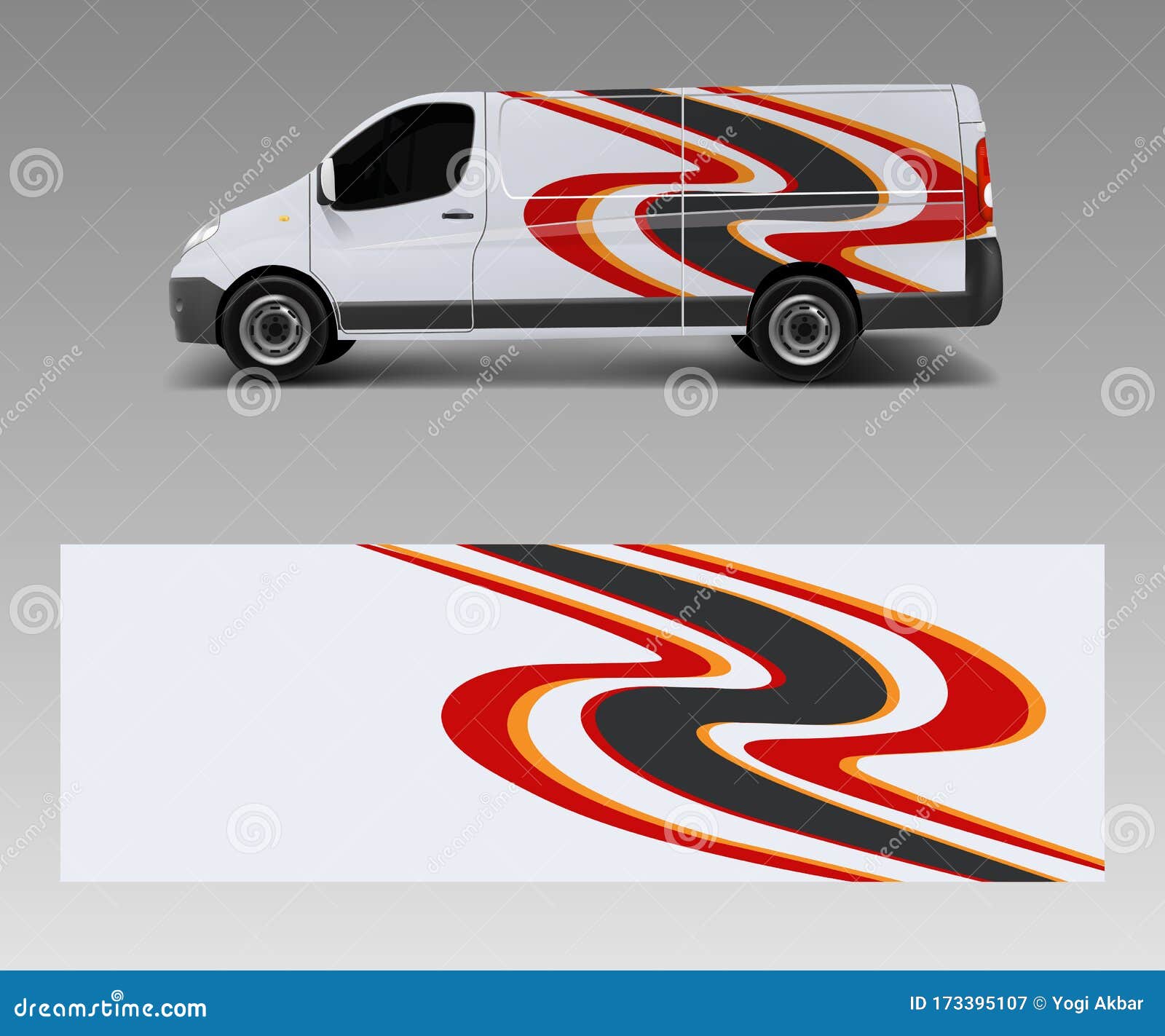 Modern Simple Design for Van Graphics Vinyl Wrap Template Vector Stock ...