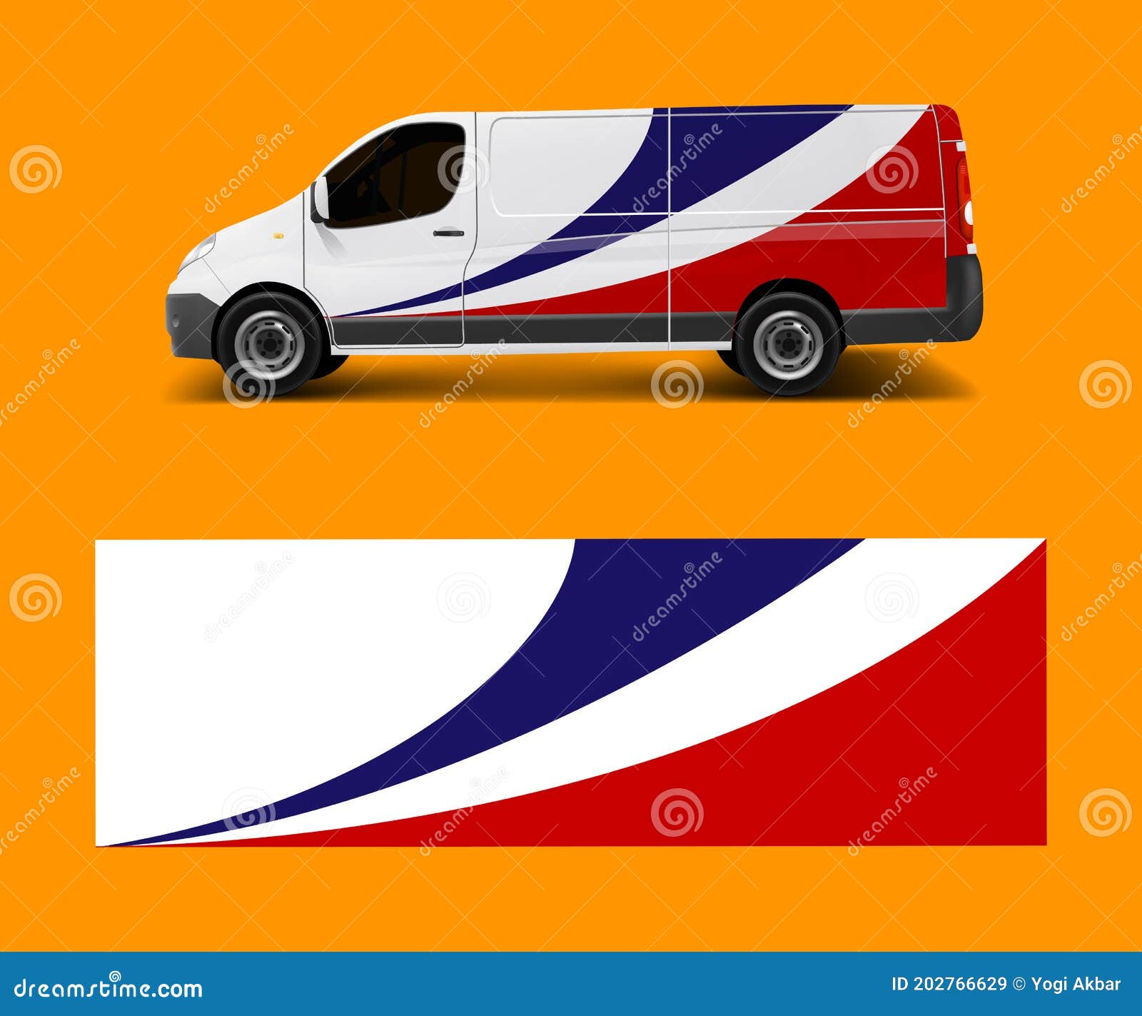 Modern Simple Design for Van Graphics Vinyl Wrap Template Vector Stock ...