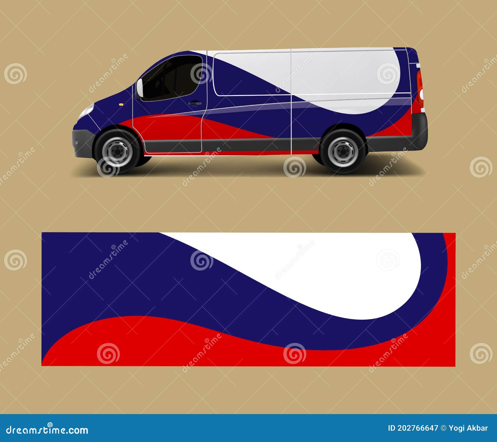 Modern Simple Design for Van Graphics Vinyl Wrap Template Vector Stock ...