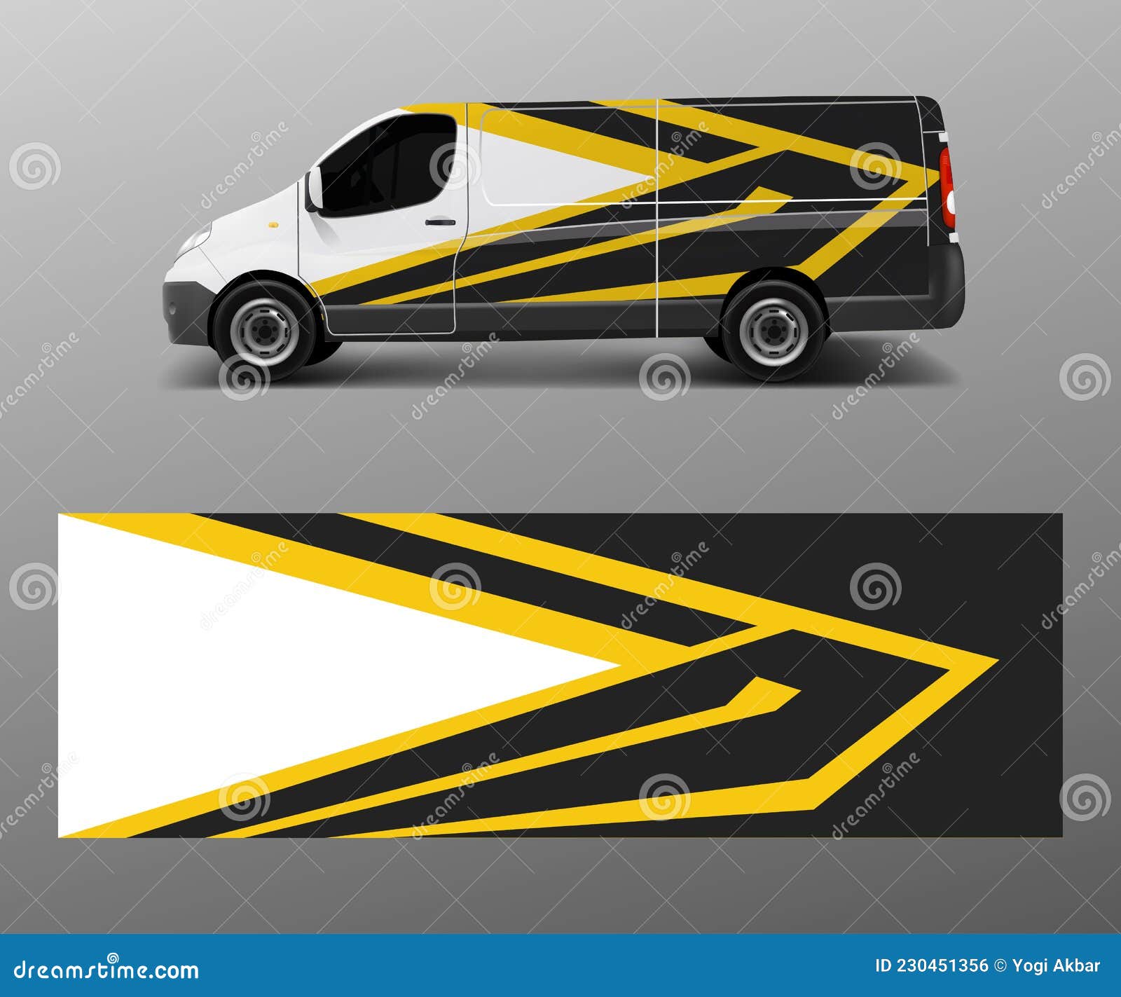 Modern Simple Design for Van Graphics Vinyl Wrap Template Vector Stock ...