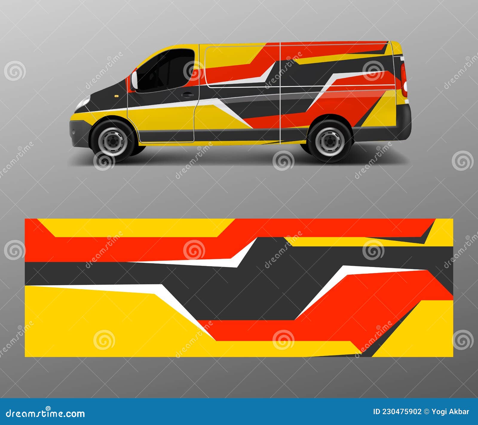 Modern Simple Design for Van Graphics Vinyl Wrap Template Vector Stock ...
