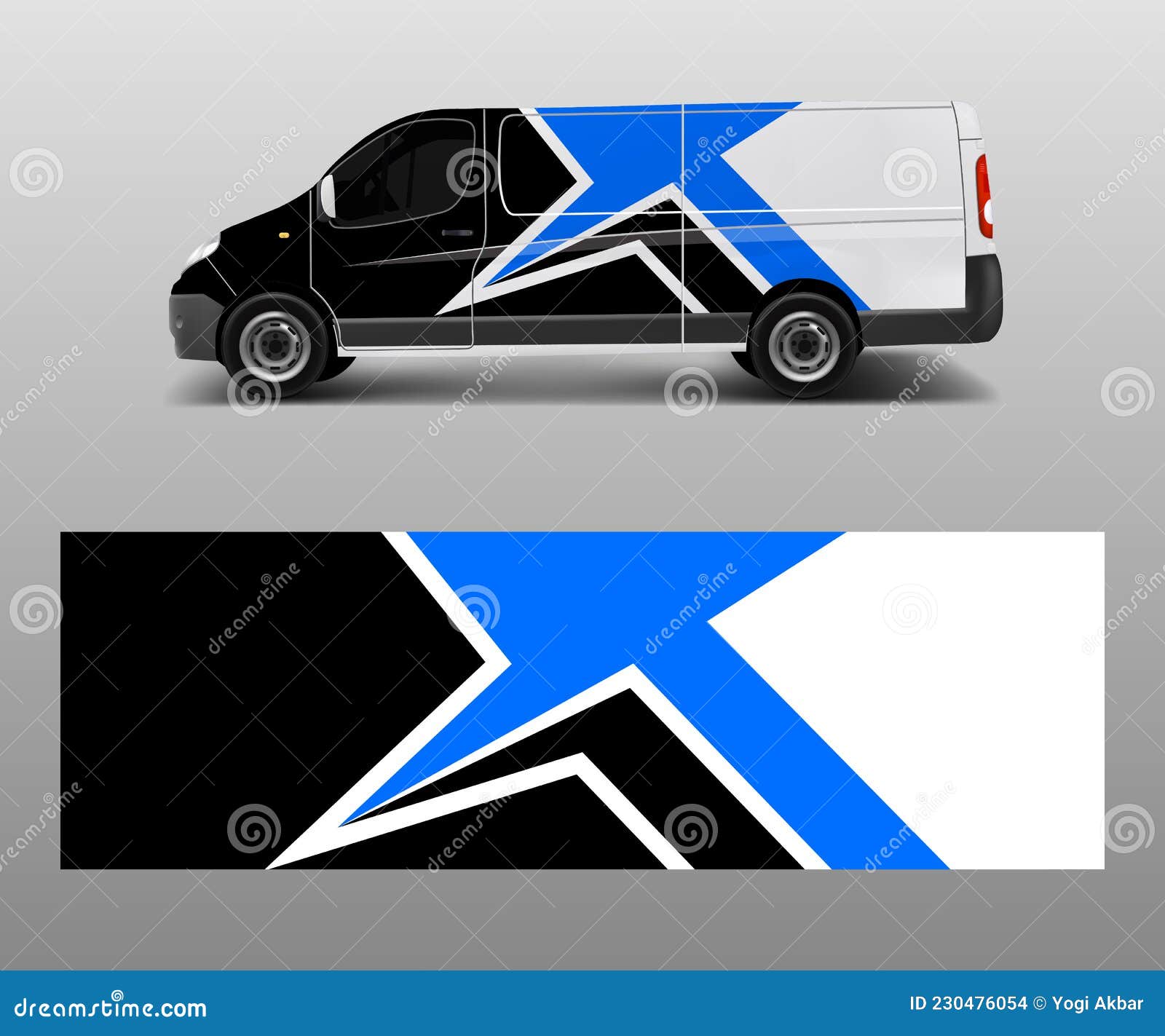 Modern Simple Design for Van Graphics Vinyl Wrap Template Vector Stock ...