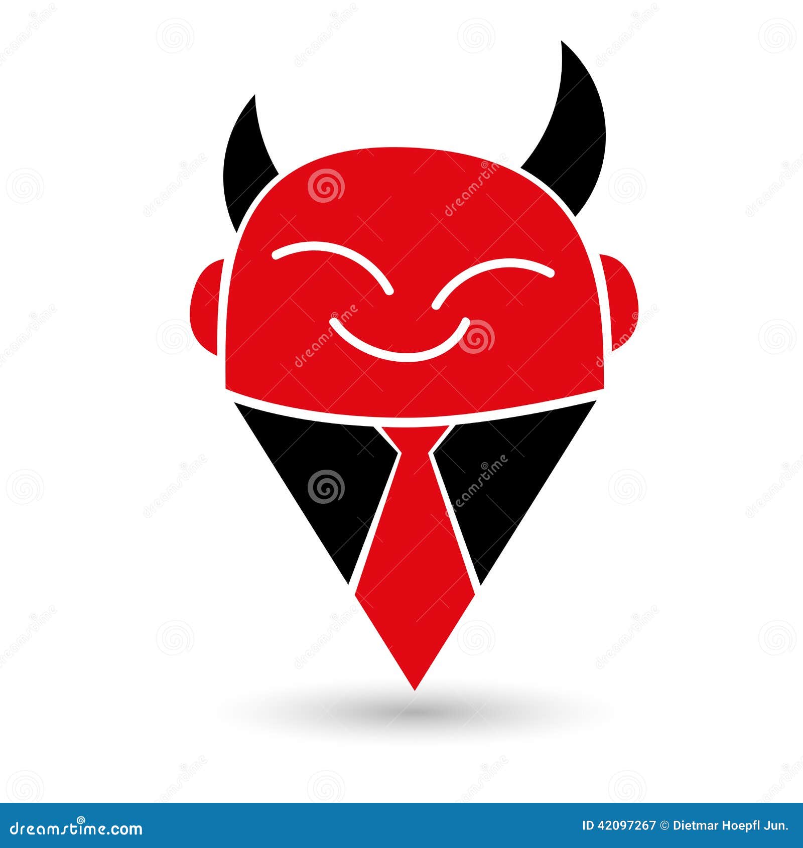 Modern and Simple Devil Illustration Stock Vector - Illustration of ...