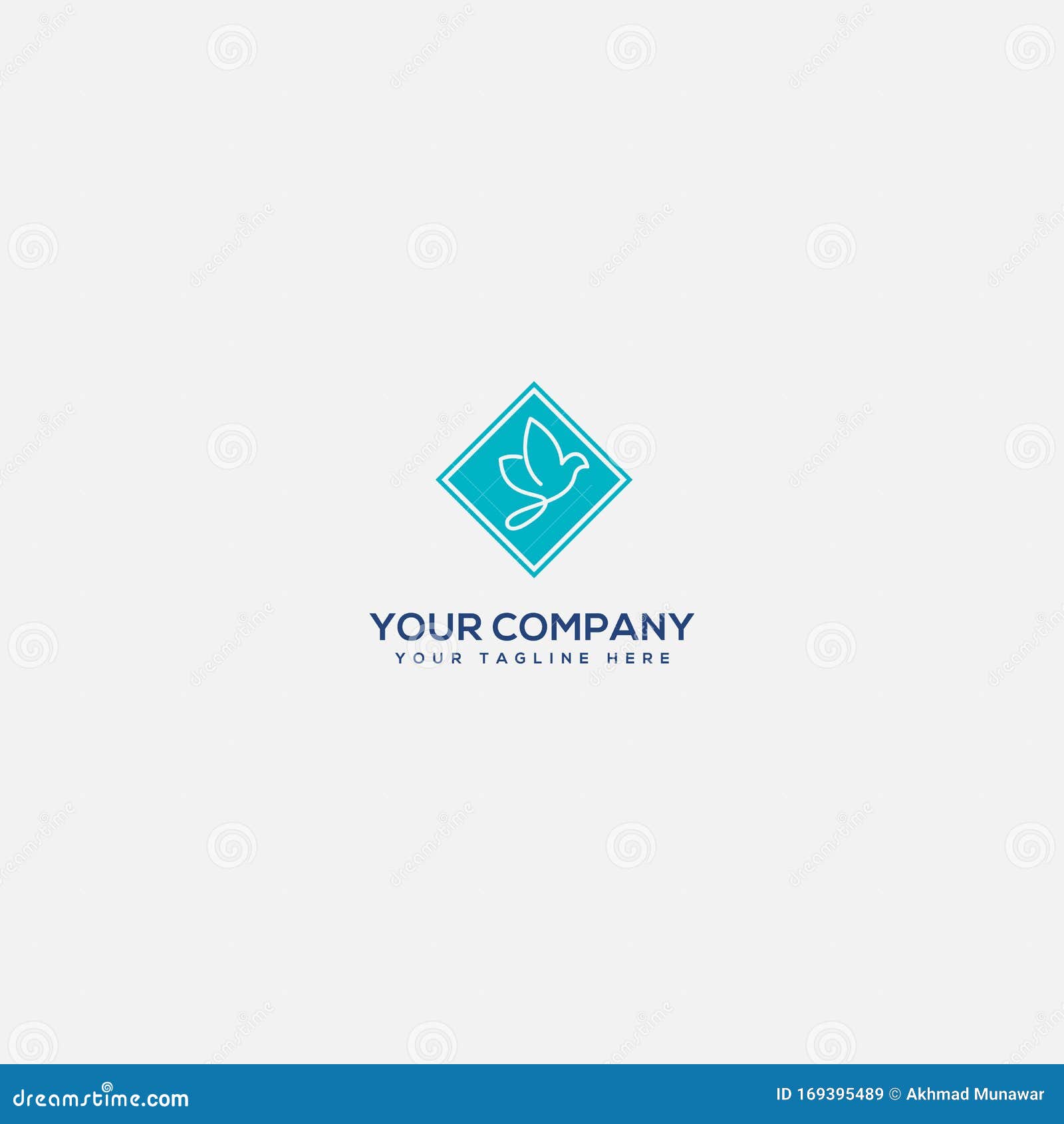 Modern Simple Dove Logo, Squared and Line Art Dove Logo Stock Vector ...