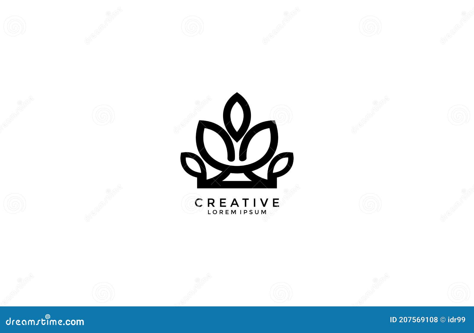Modern Simple Eco Leaf Monogram Logogram Stock Illustration ...