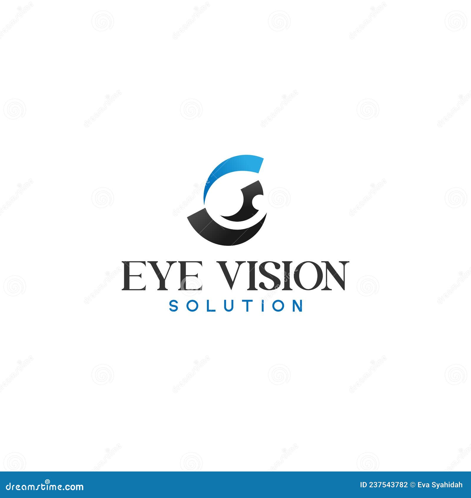 Modern Simple EYE VISION Solution Logo Design Stock Vector ...
