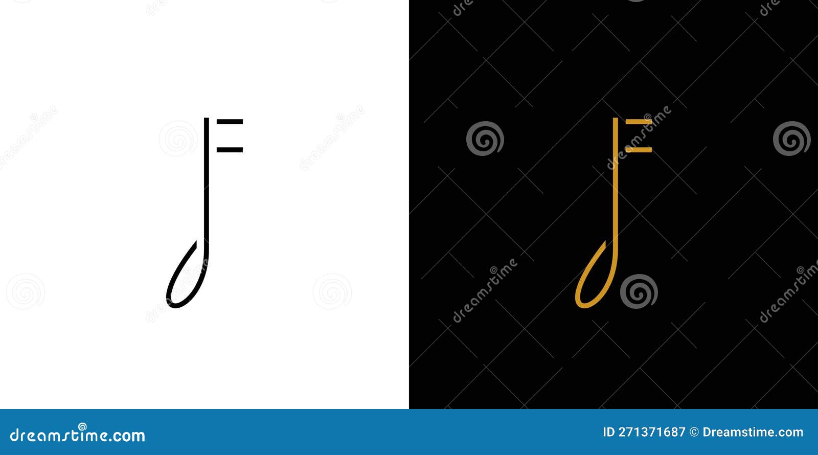 Modern F Note Music Logo Design Stock Vector - Illustration of company ...