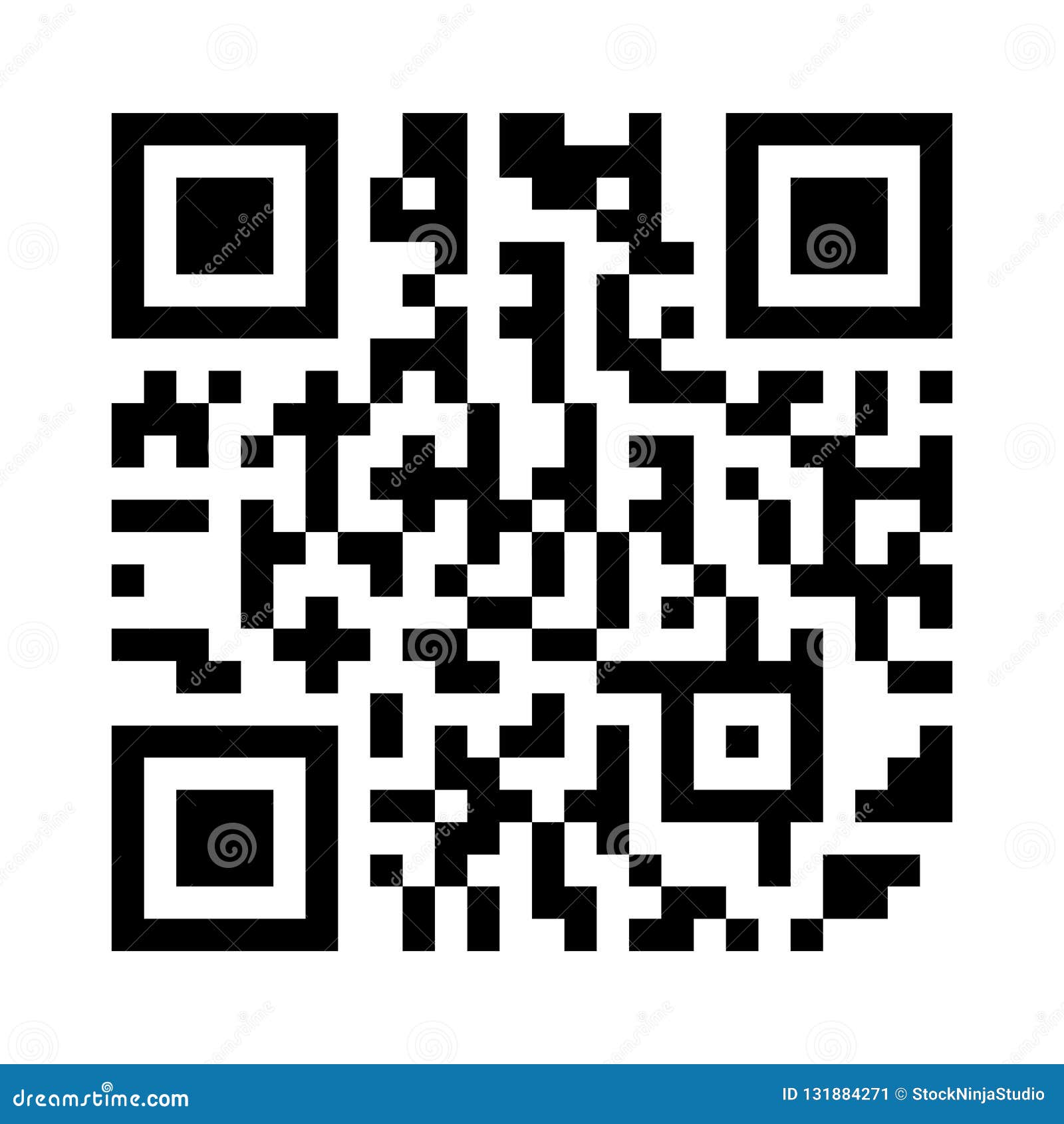 Modern Simple Flat QR Code Sign in Vector Illustration Isolated on ...