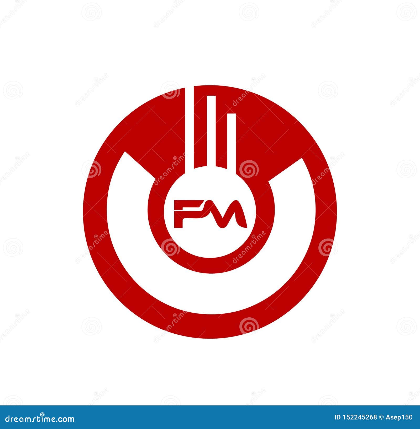 Modern Simple Fm Radio Signal Icon and Vector Logo Stock Vector ...