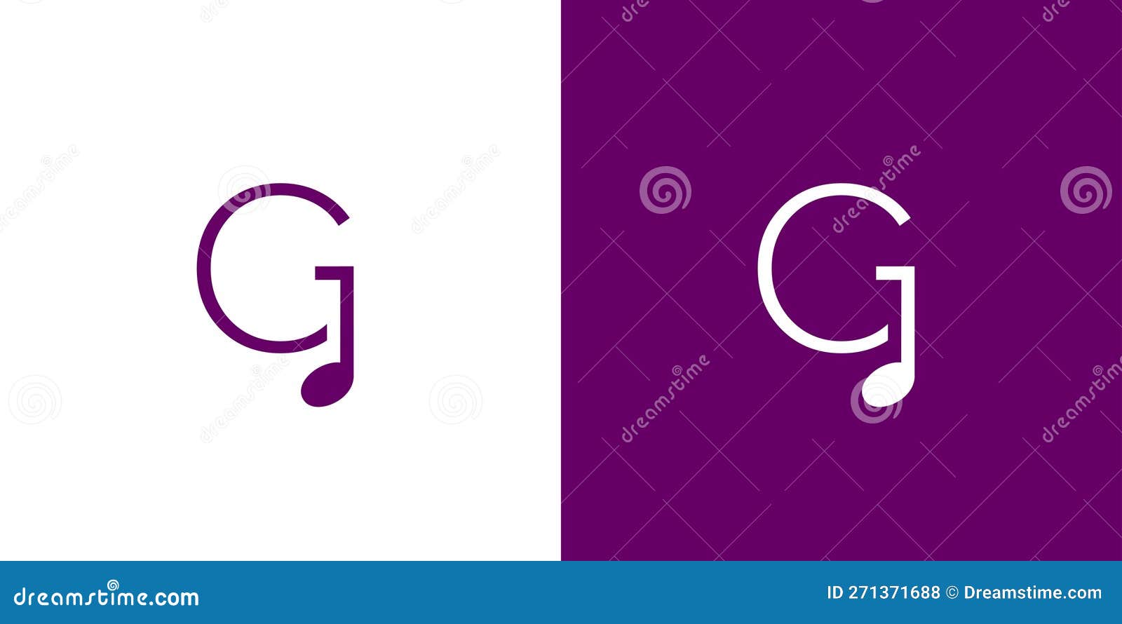 Modern G Note Music Logo Design Stock Vector - Illustration of ...