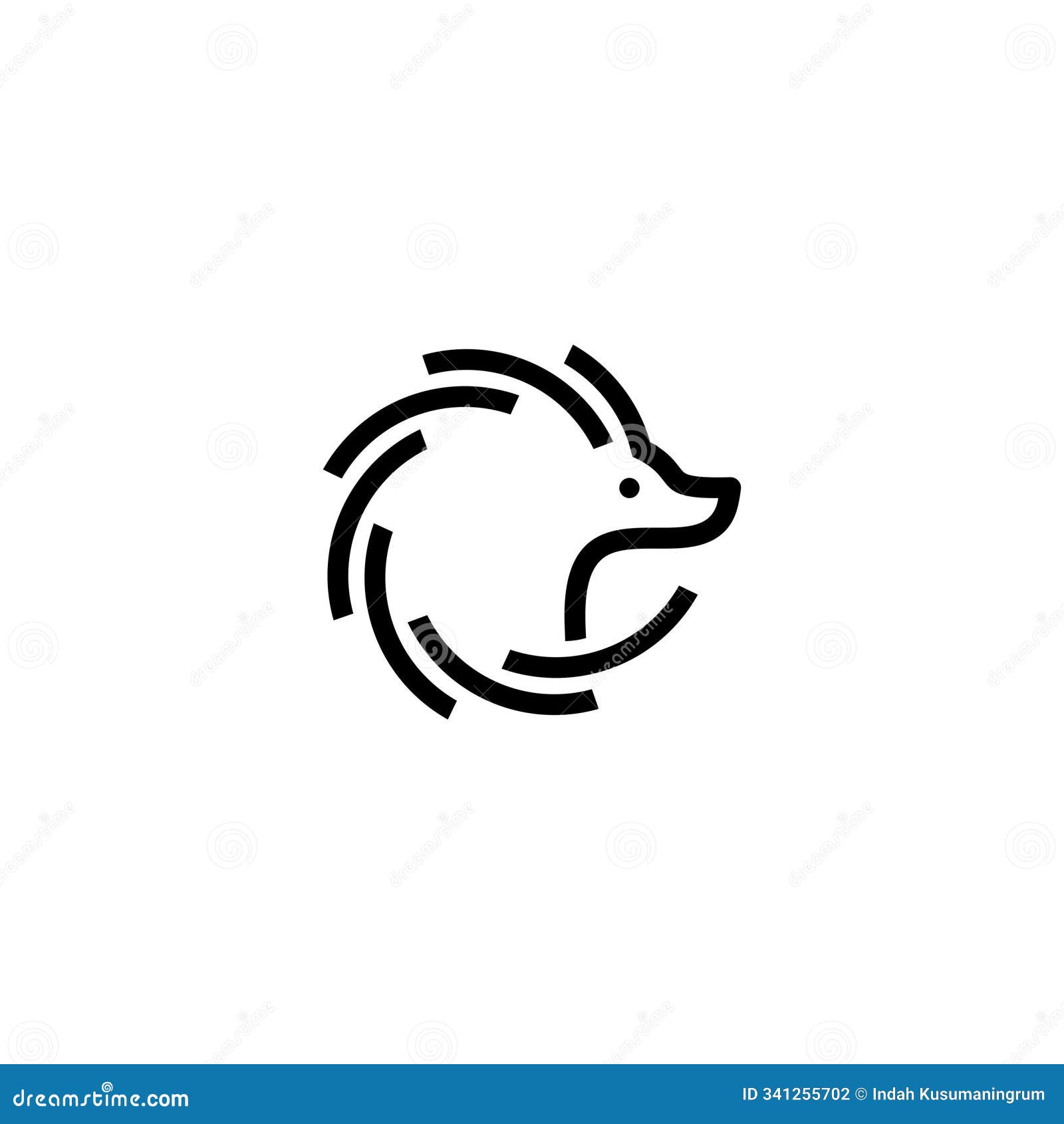 Modern and Simple Hedgehog Line Art Stock Illustration - Illustration ...