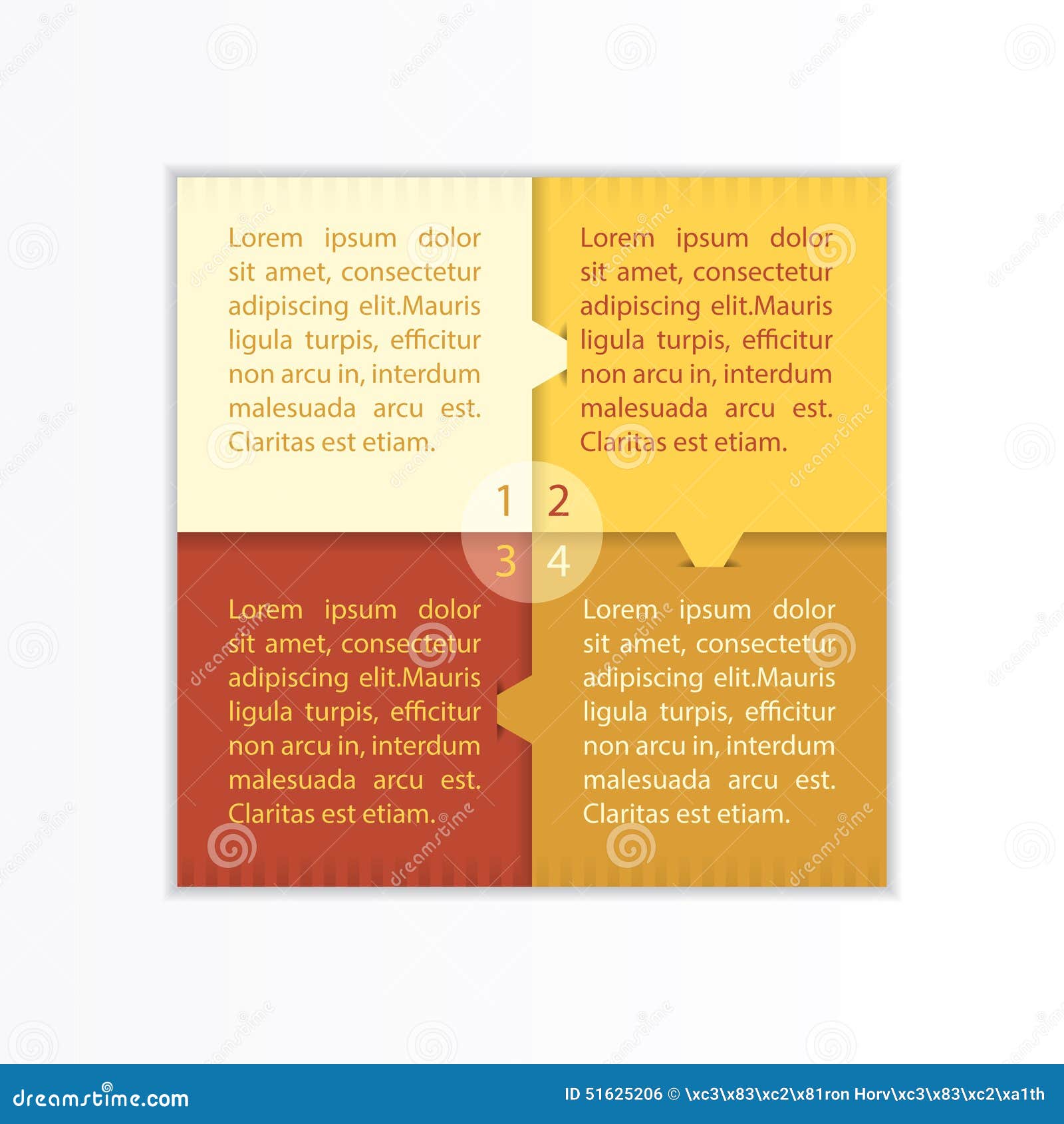 Modern Simple Infographic Square Box Template Stock Illustration ...