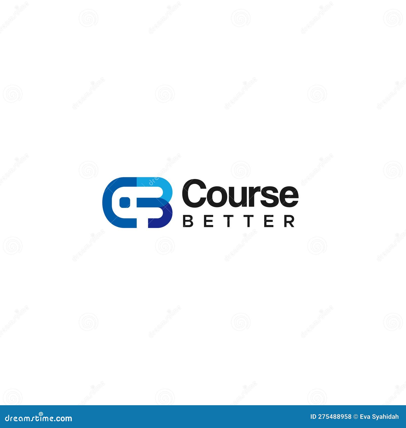Modern Simple Initial Course Better Logo Design Stock Vector ...