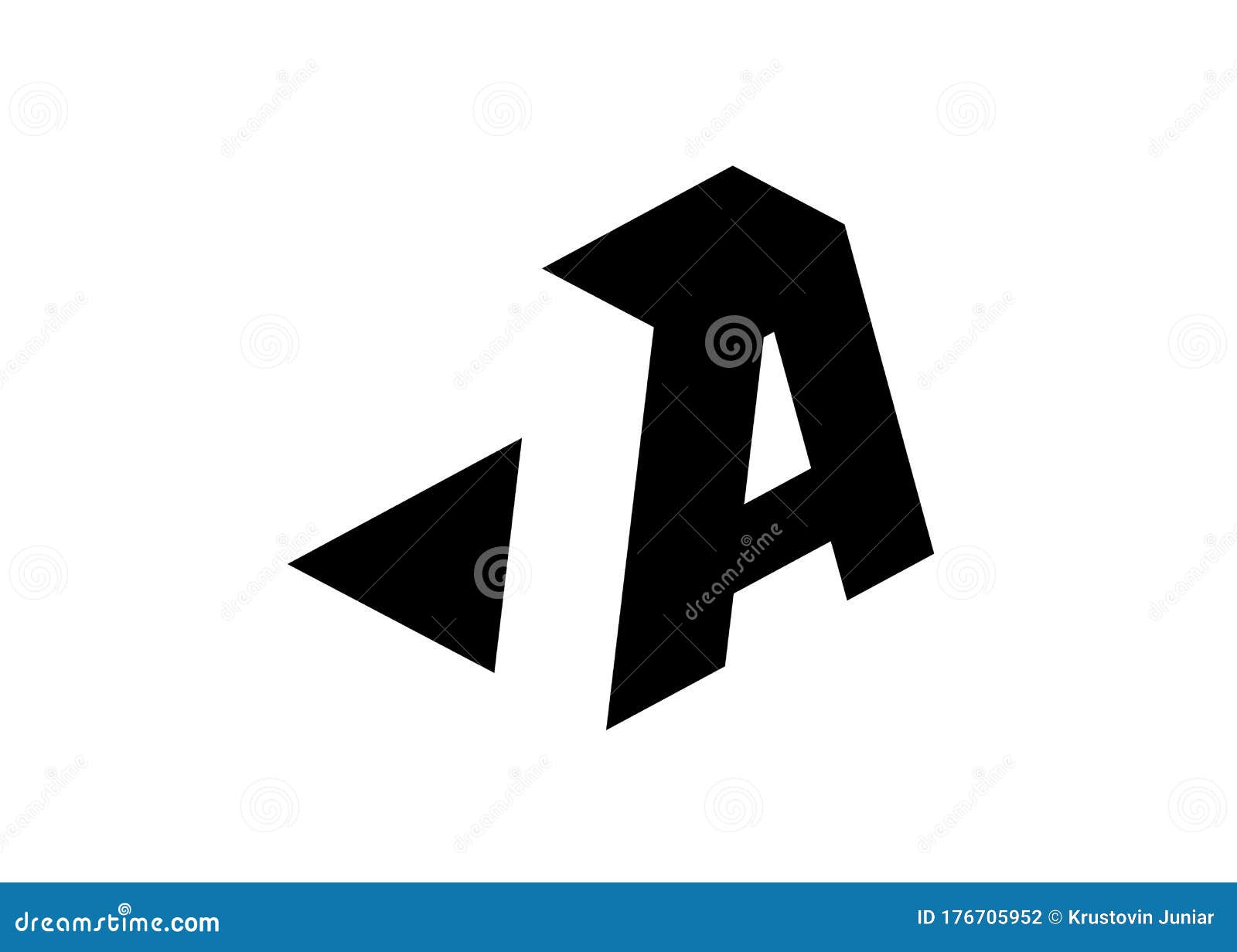 Letter N with Negative Space Style VectorA Stock Vector - Illustration ...