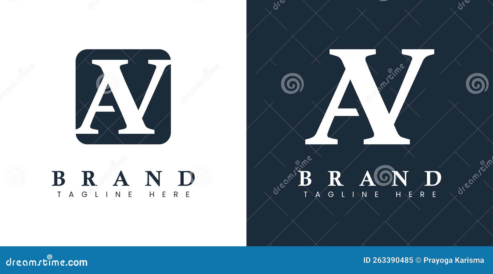 Modern and Simple Letter AV Logo, AV or VA Initials Stock Illustration ...