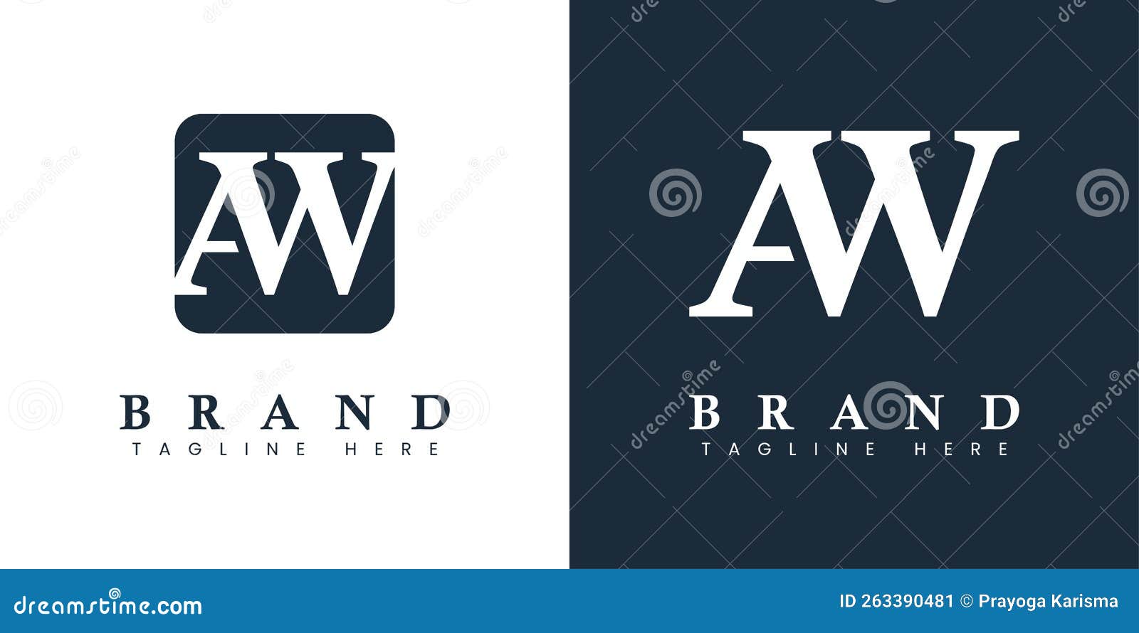 Modern and Simple Letter AW Logo, AW or WA Initials Stock Illustration ...