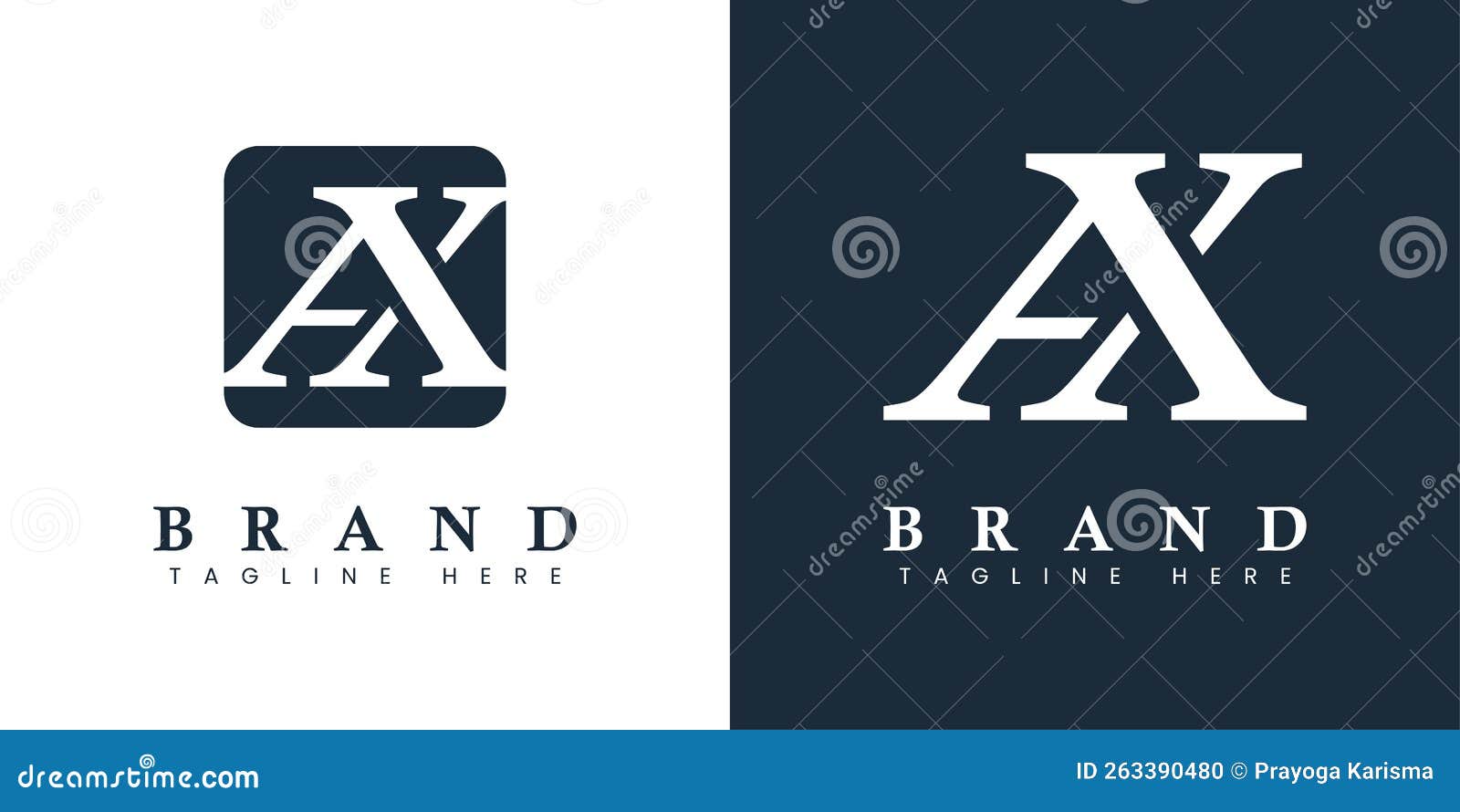 Modern and Simple Letter AX Logo, AX or XA Initials Stock Illustration ...
