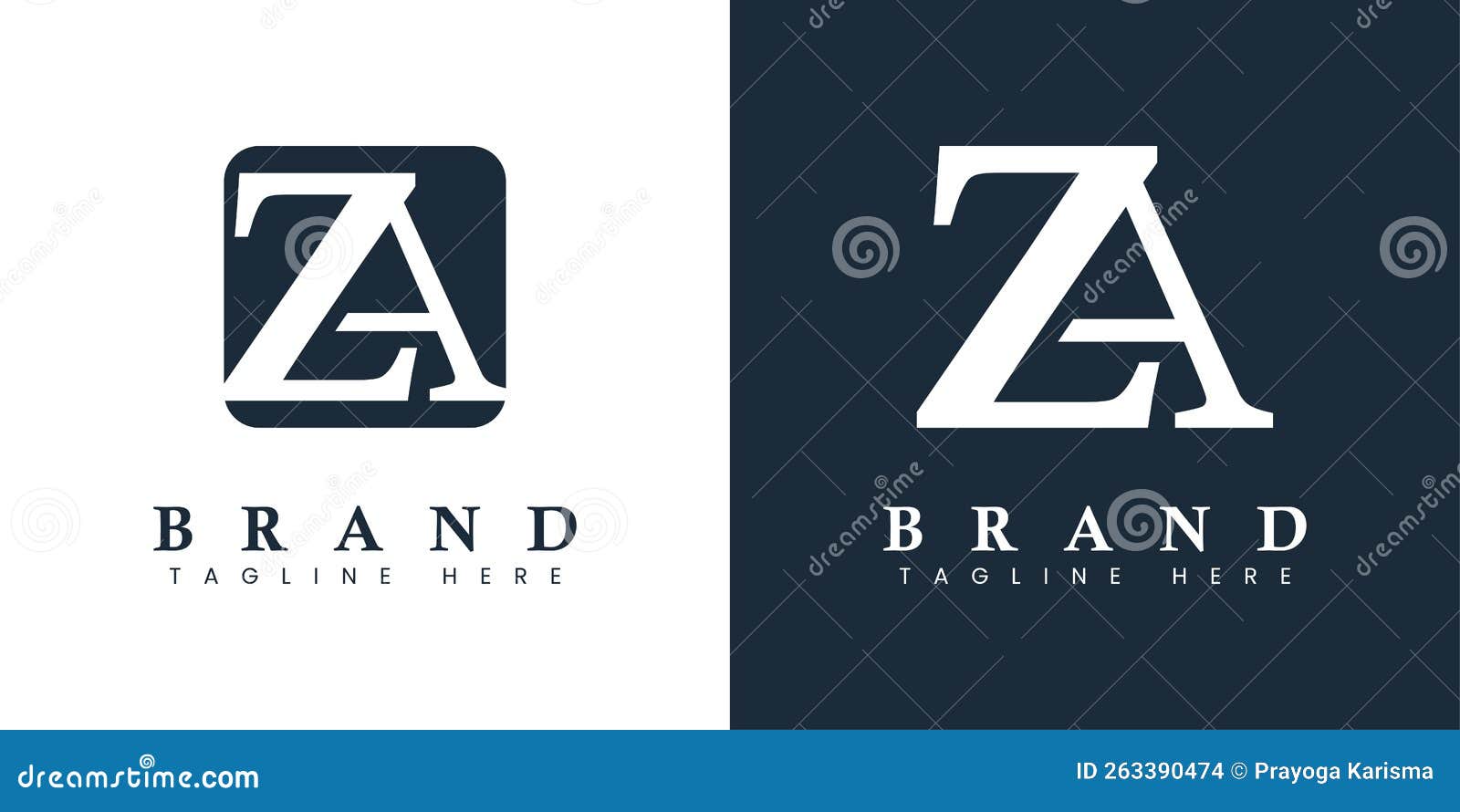 Modern and Simple Letter AZ Logo, AZ or ZA Initials Stock Illustration ...
