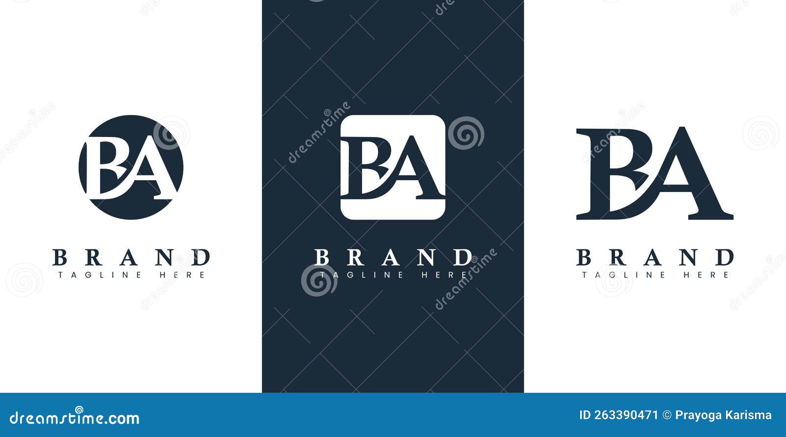Modern and Simple Letter BA Logo, BA or AB Initials Stock Illustration ...