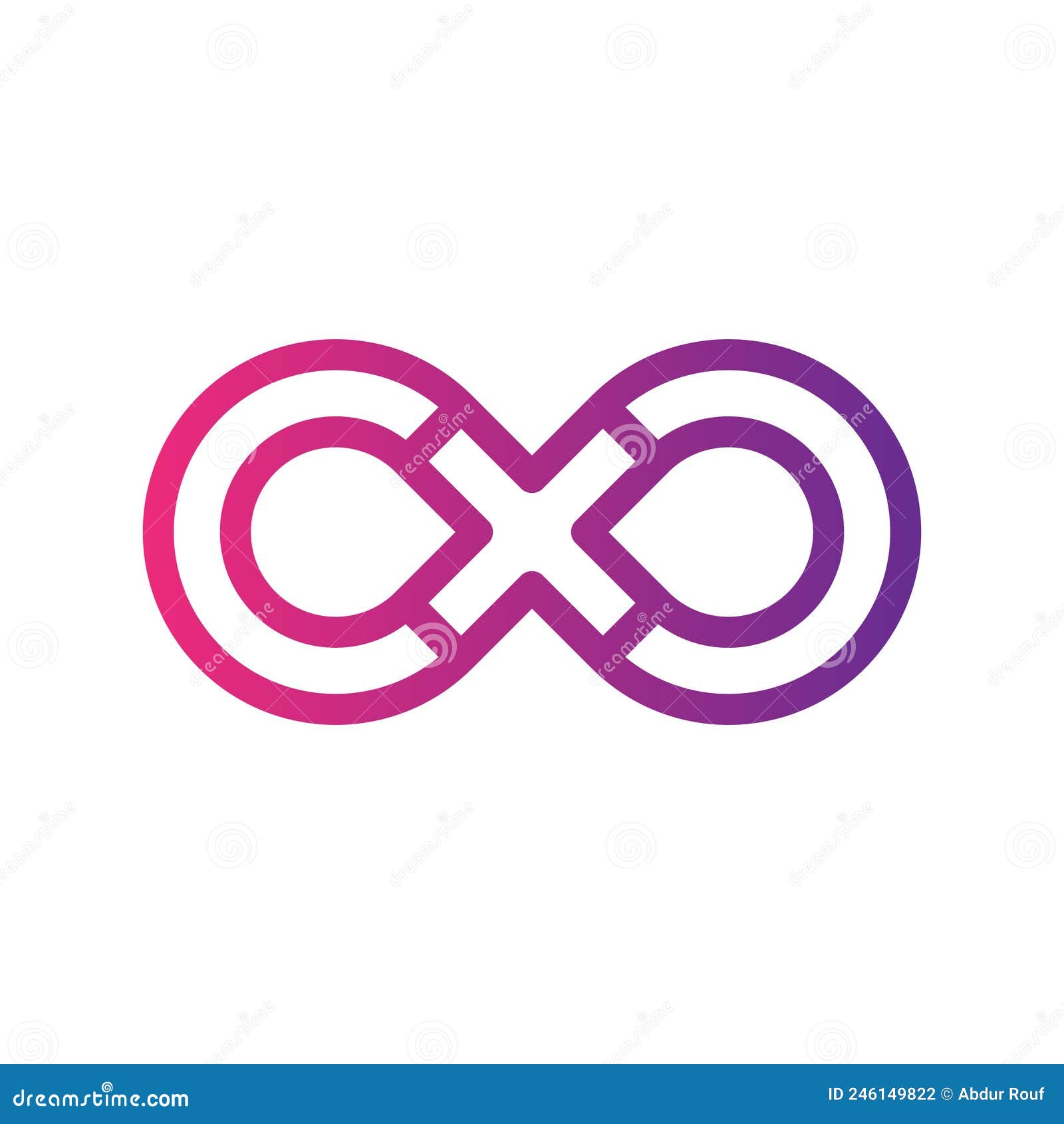 Letter X Infinity Logo Design Stock Vector - Illustration of infinite ...