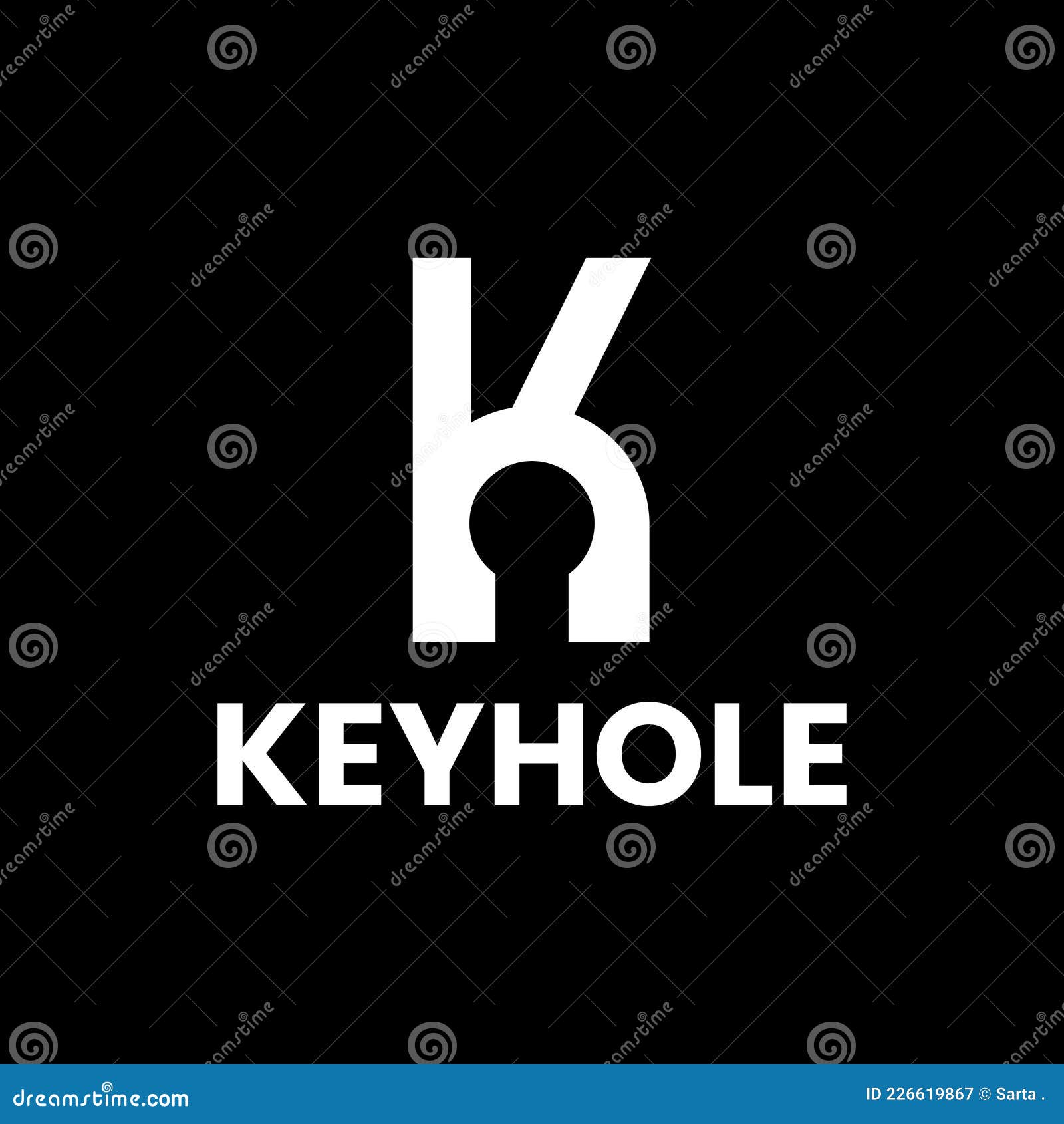 Letter M Keyhole Logo Design Vector Illustration | CartoonDealer.com ...