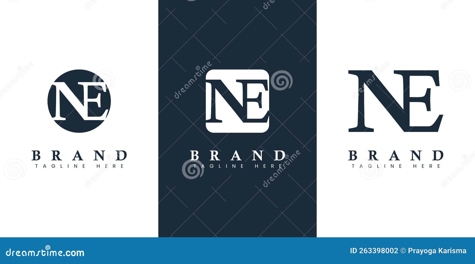 Modern and Simple Letter NE Logo, NE or EN Initials Stock Illustration ...