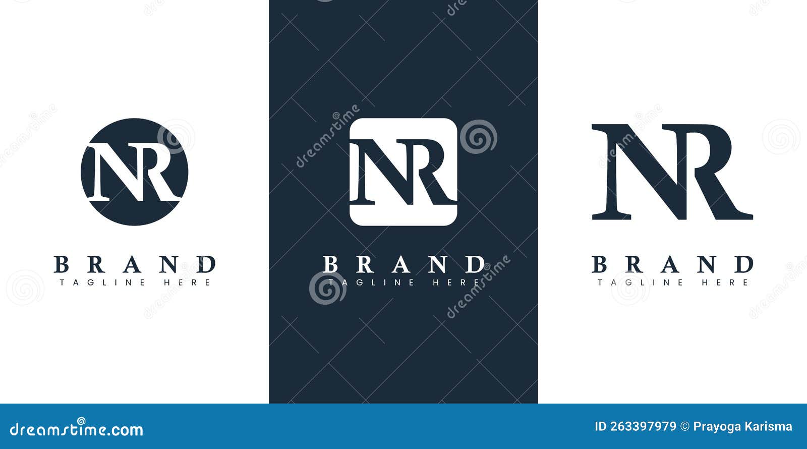 Modern and Simple Letter NR Logo, NR or RN Initials Stock Illustration ...