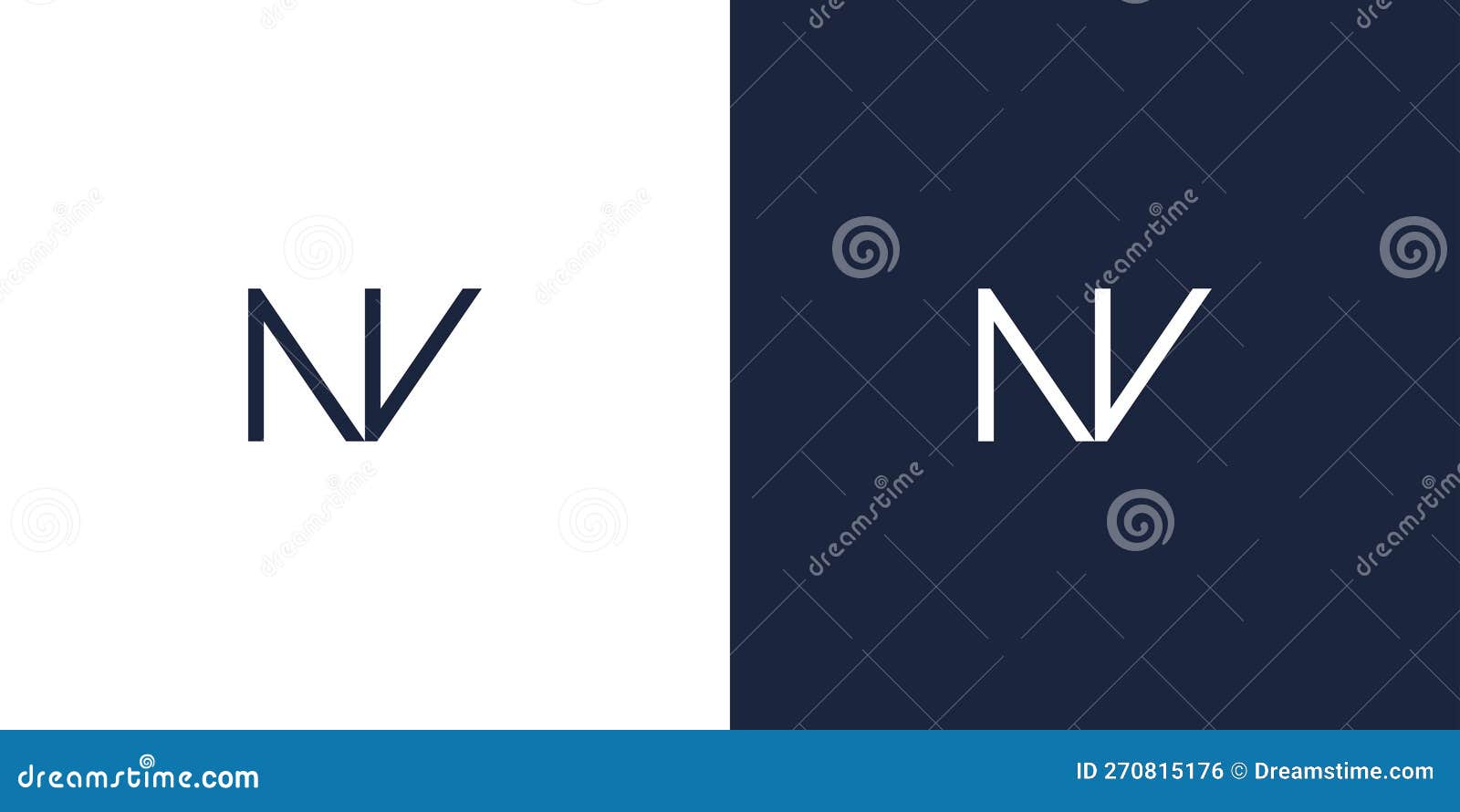 Simple NV logo design stock vector. Illustration of monogram - 270815176