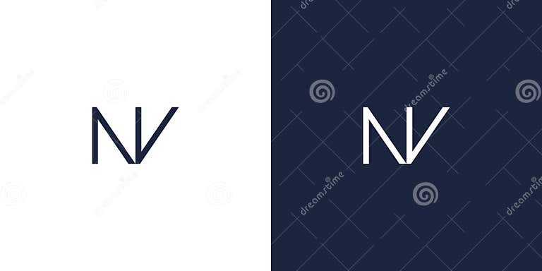 Simple NV logo design stock vector. Illustration of monogram - 270815176