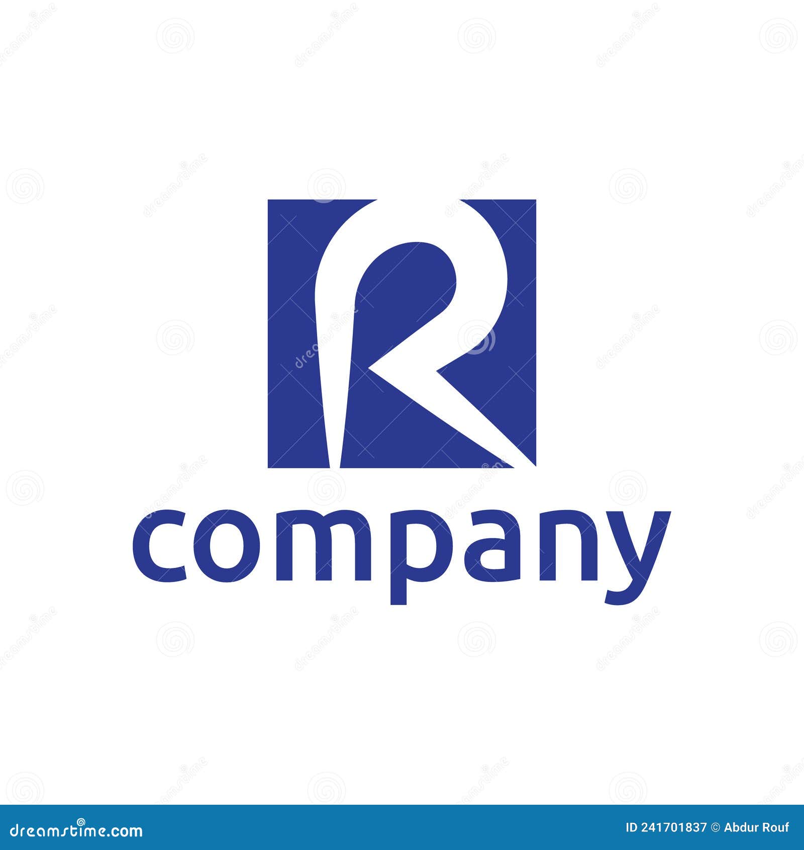 Letter R Square Logo Design Stock Vector - Illustration of emblem ...