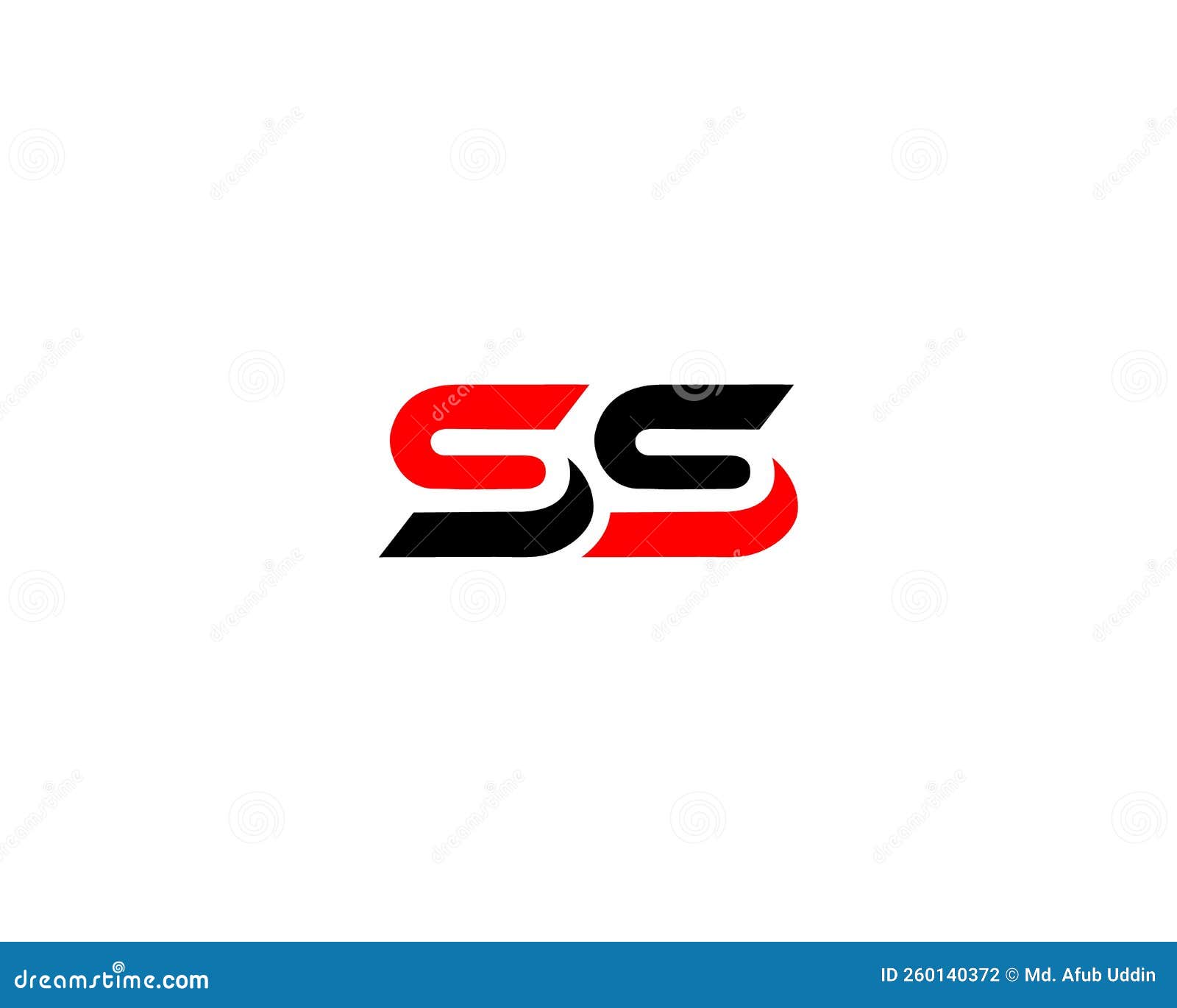 Modern Simple Letter SS Logo Design Stock Vector - Illustration of ...