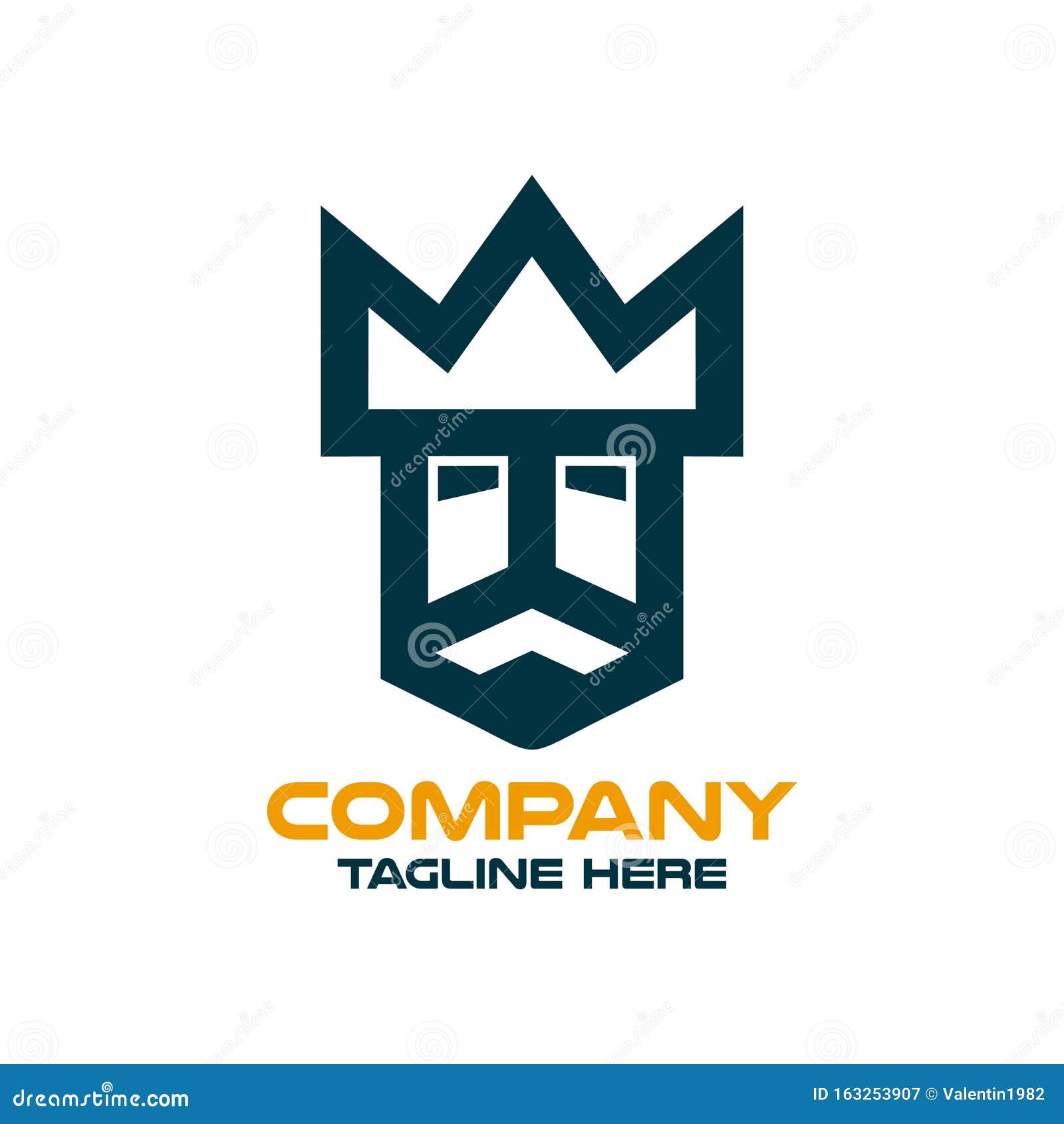 Modern Simple Logo of the Kingâ€™s Head. Vector Illustration Stock ...