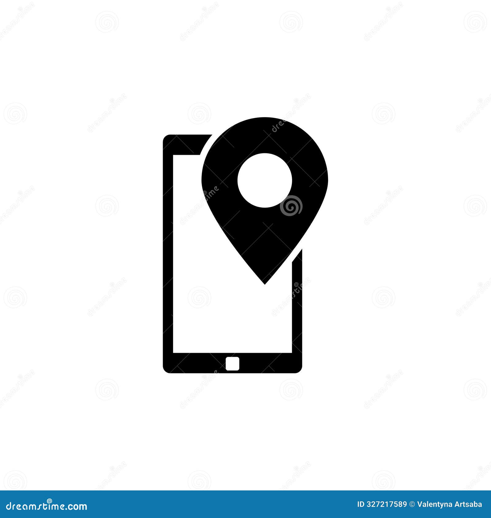 Modern and Simple Mobile GPS Navigation Icon Stock Vector ...