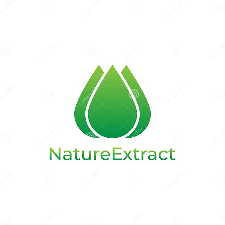 Modern Nature Extract Logo Design Stock Vector - Illustration of ...