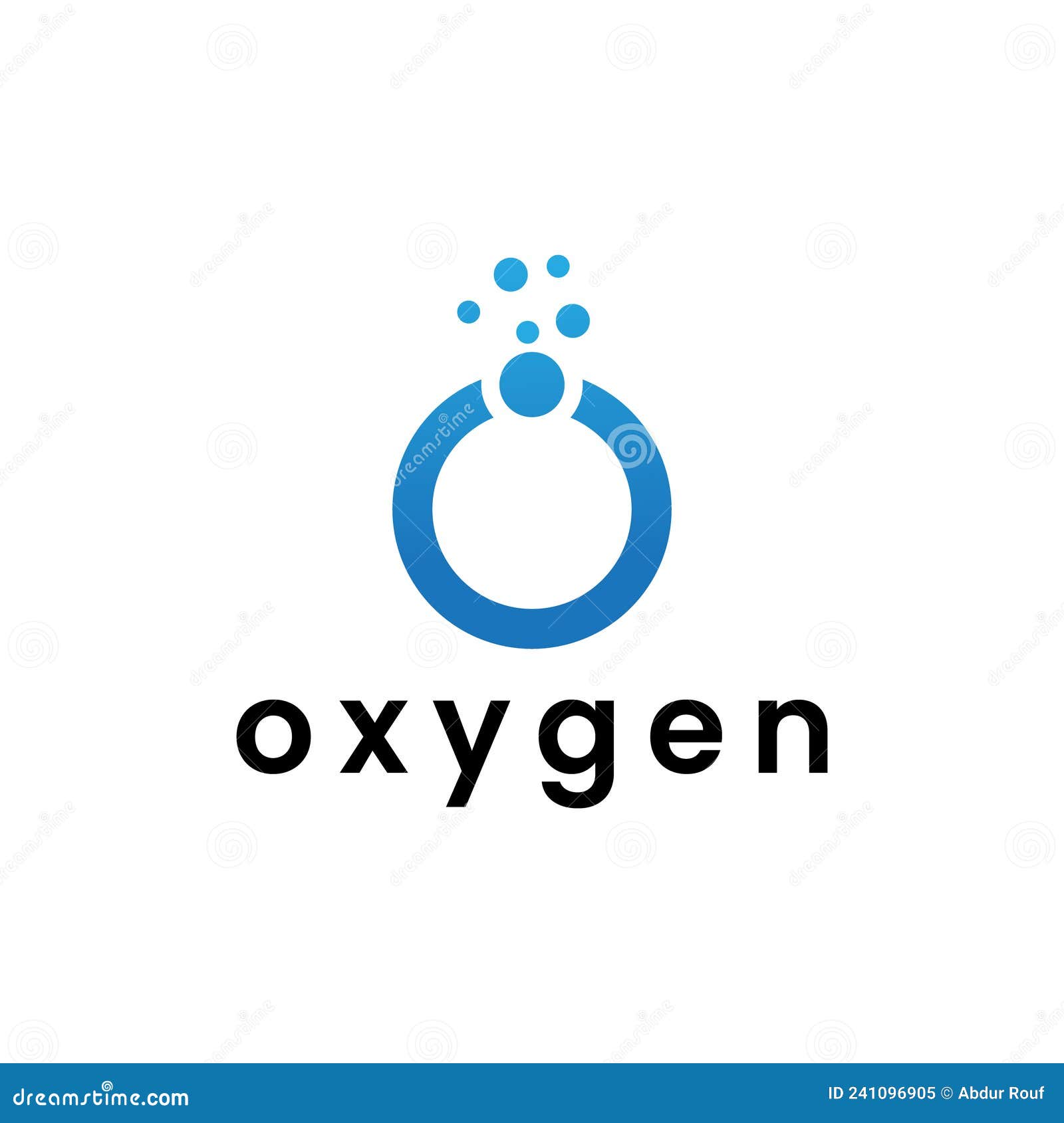 Simple oxygen logo design stock vector. Illustration of healthy - 241096905