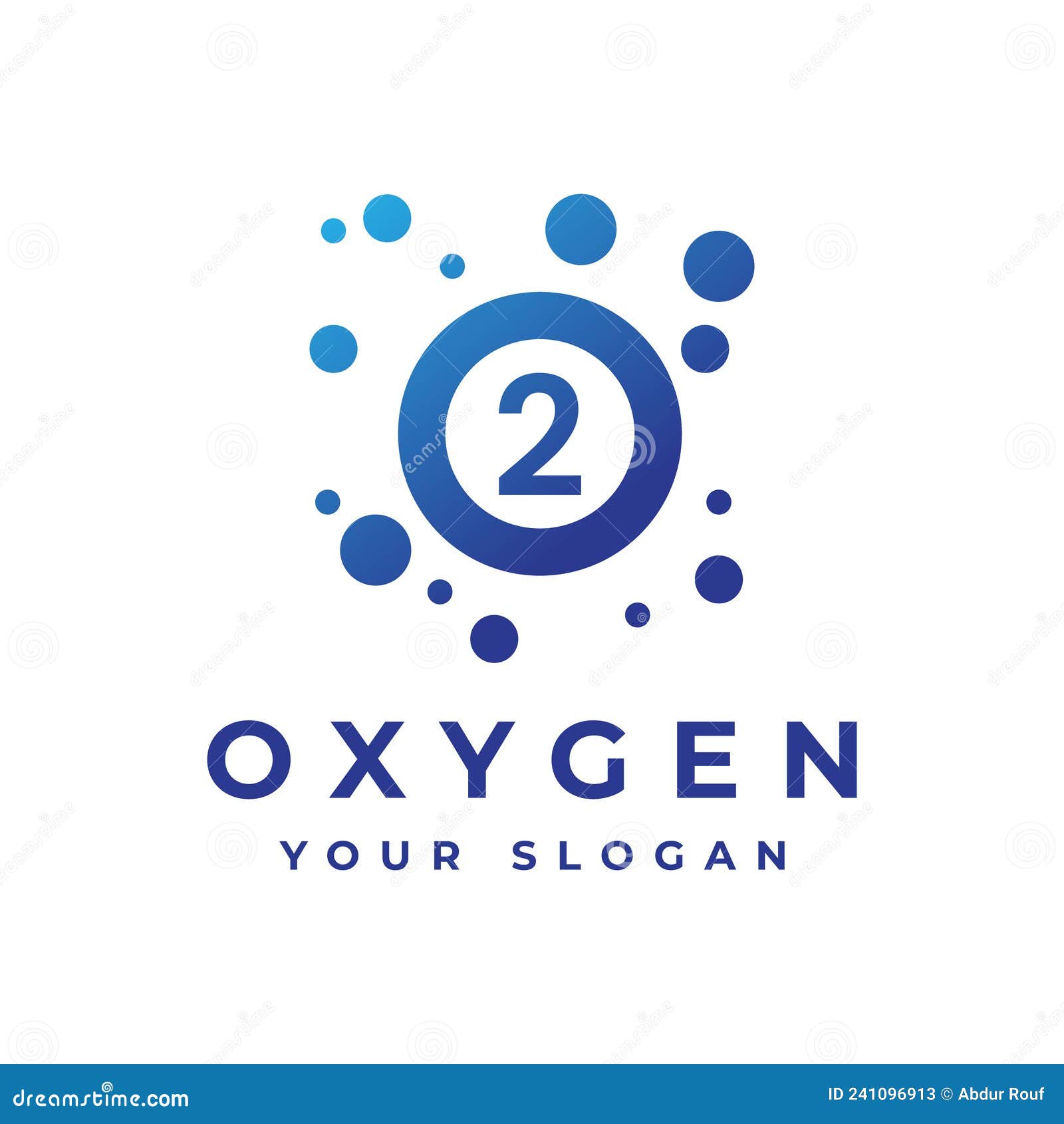 Simple oxygen logo design stock vector. Illustration of medical - 241096913